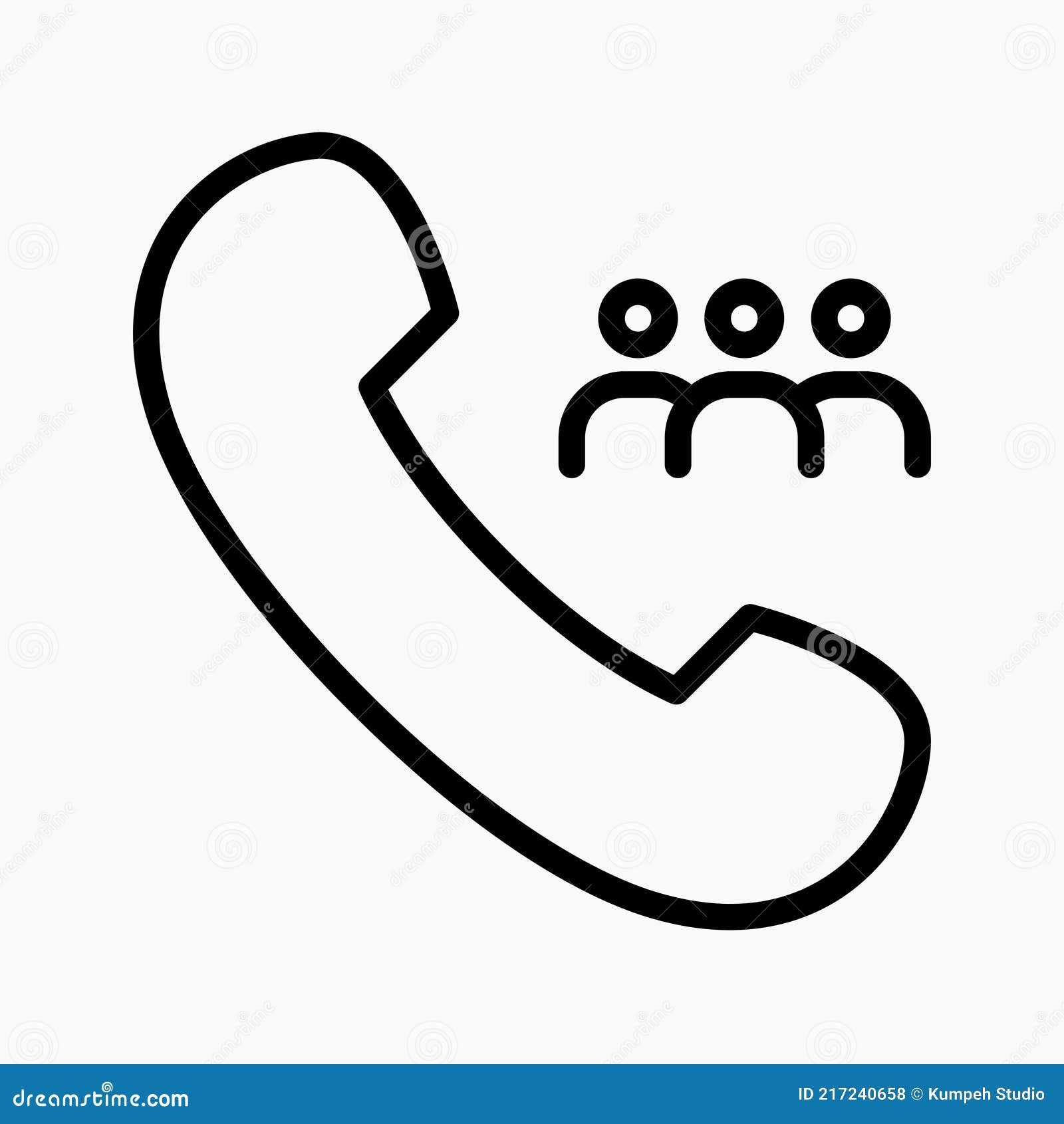 Group Call Icon for Multi-person Voice Calls Symbol Stock Vector ...