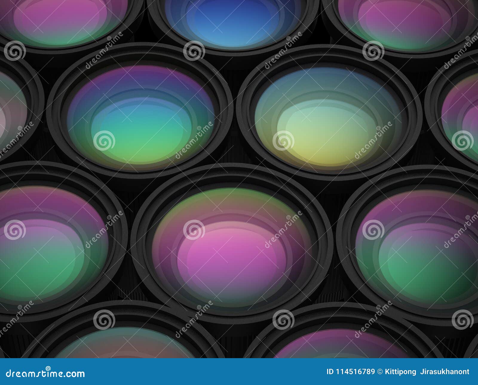 Group of camera lens stock illustration. Illustration of group - 114516789