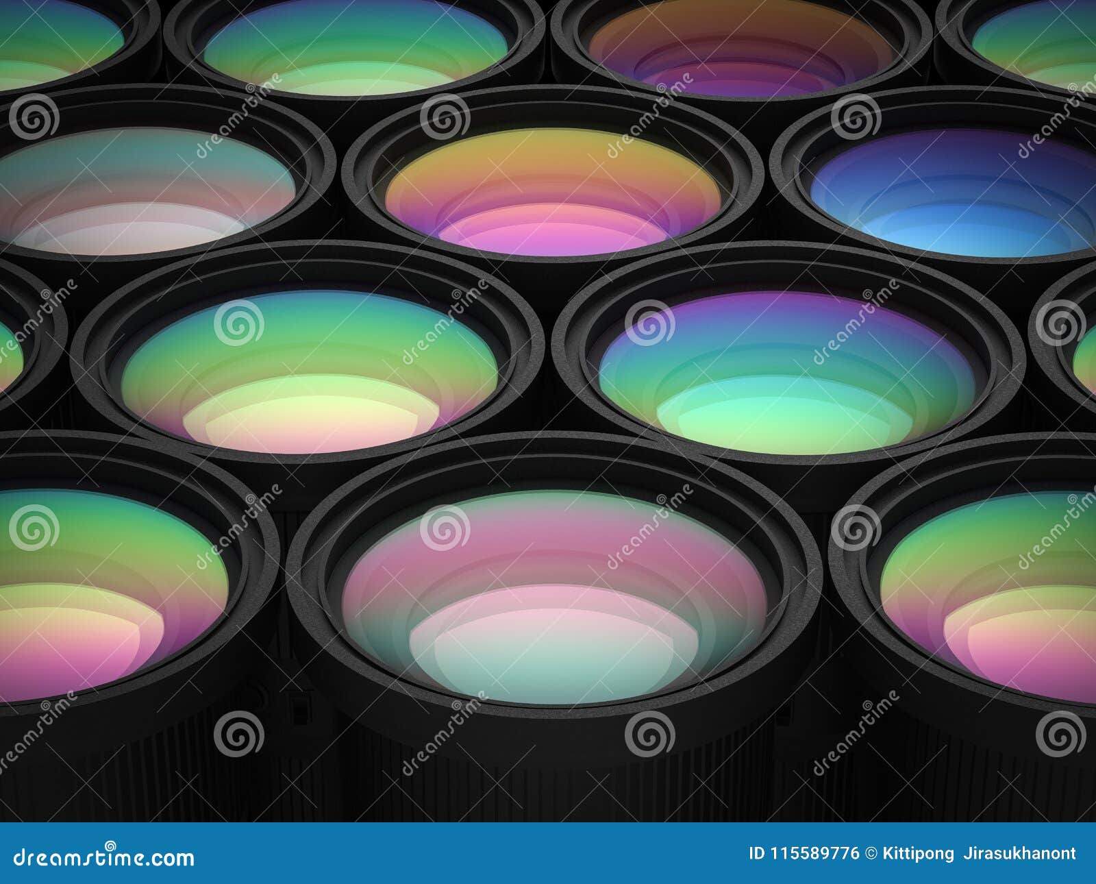 Group of camera lens stock illustration. Illustration of shoot - 115589776