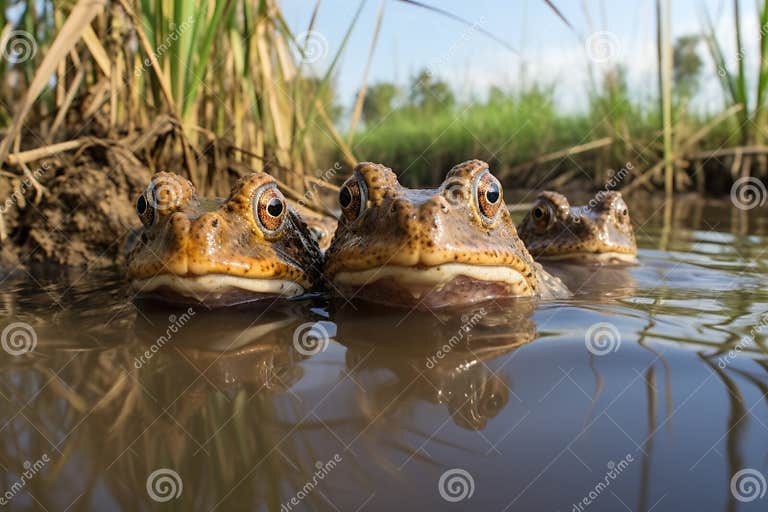 A Group of Cane Toads in a Wetland Stock Photo - Image of wildlife ...