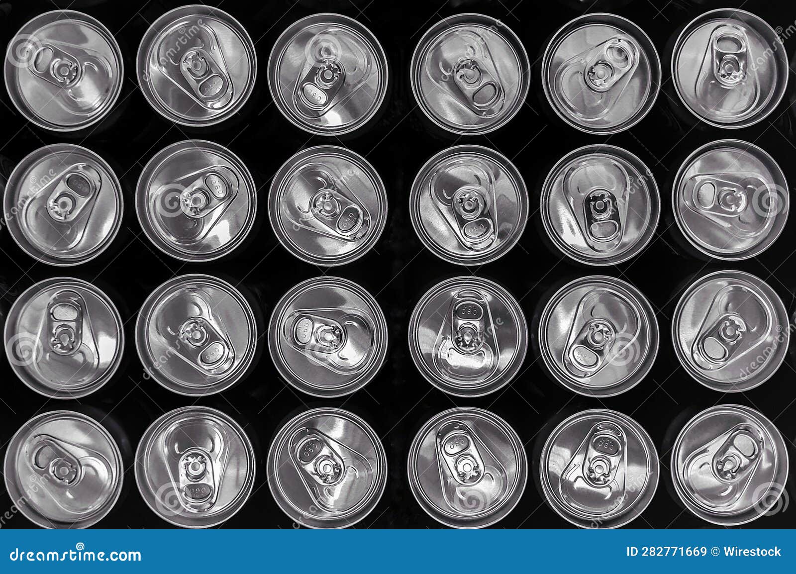 A Group of Cans that Have Various Faces on Them and Inside Them Stock ...