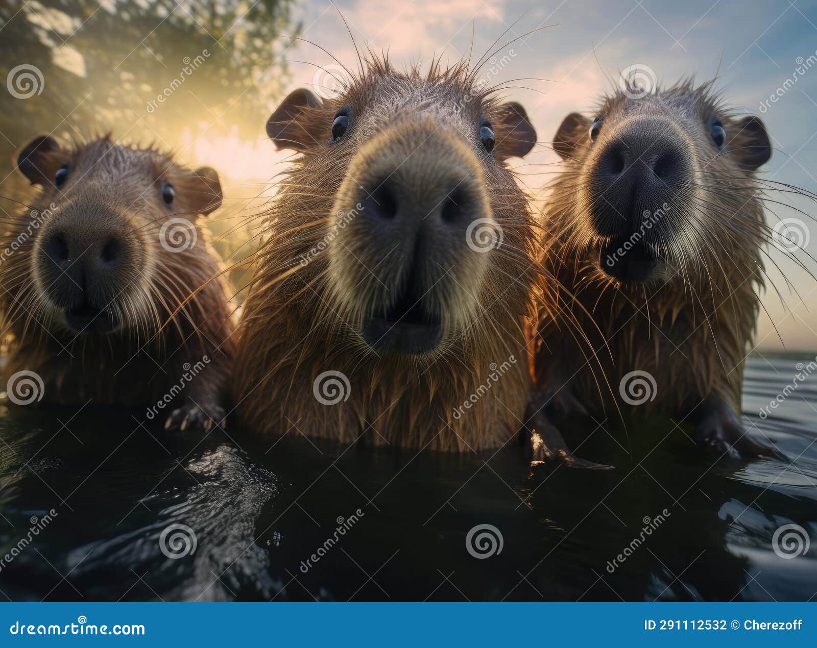 A group of capybaras stock illustration. Illustration of bear - 291112532