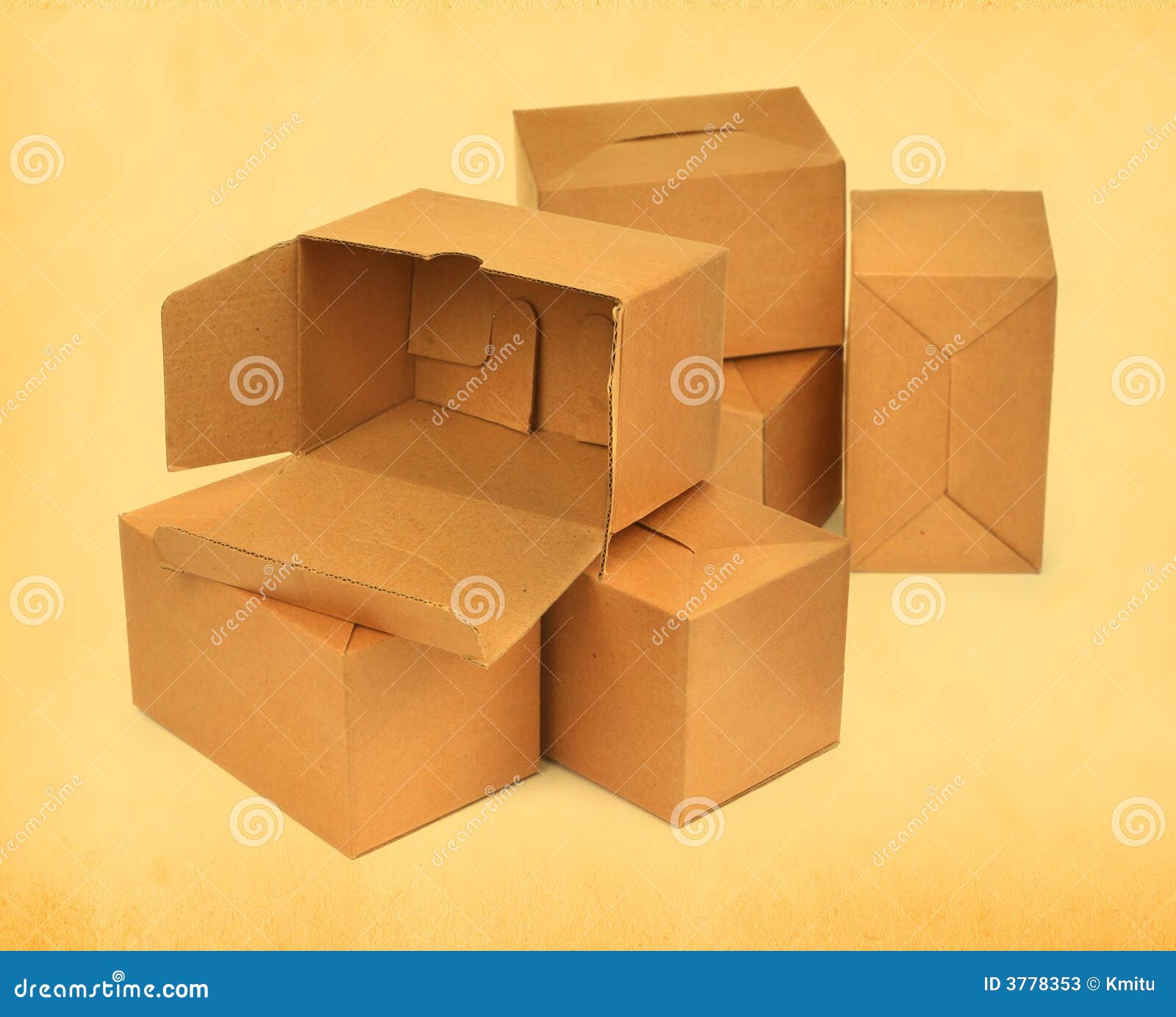 Group of cardboard boxes stock image. Image of packages - 3778353