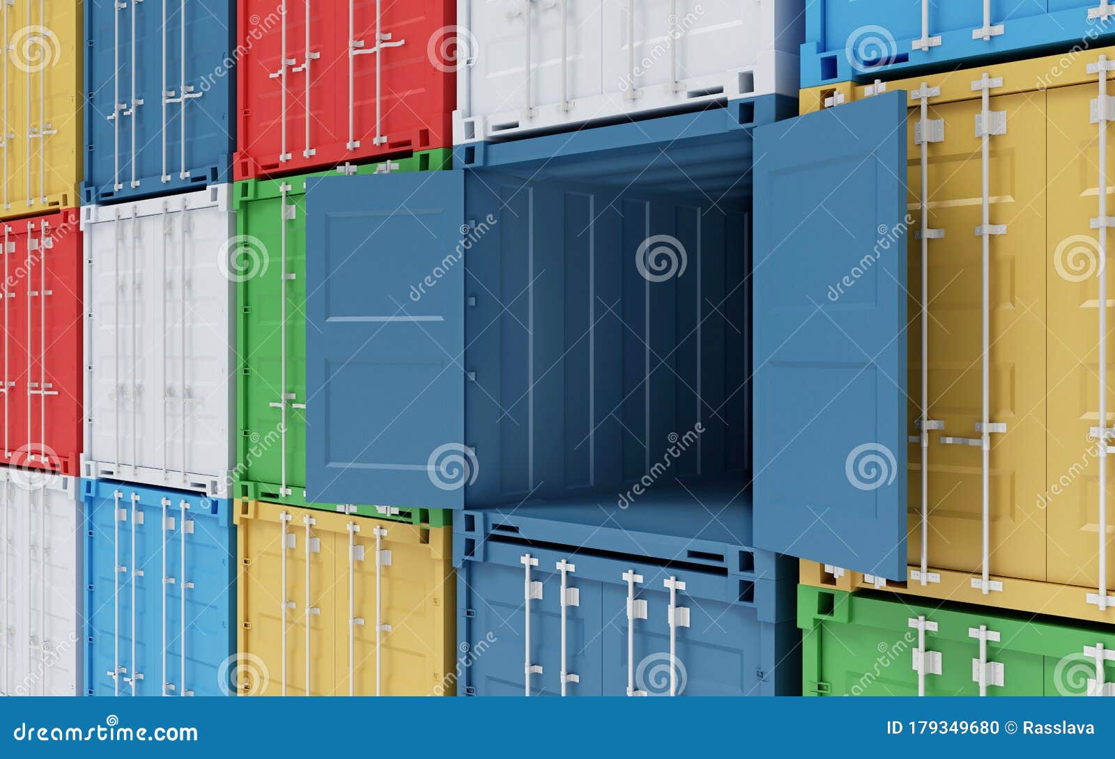Group of Cargo Containers in the Port. Stock Illustration ...