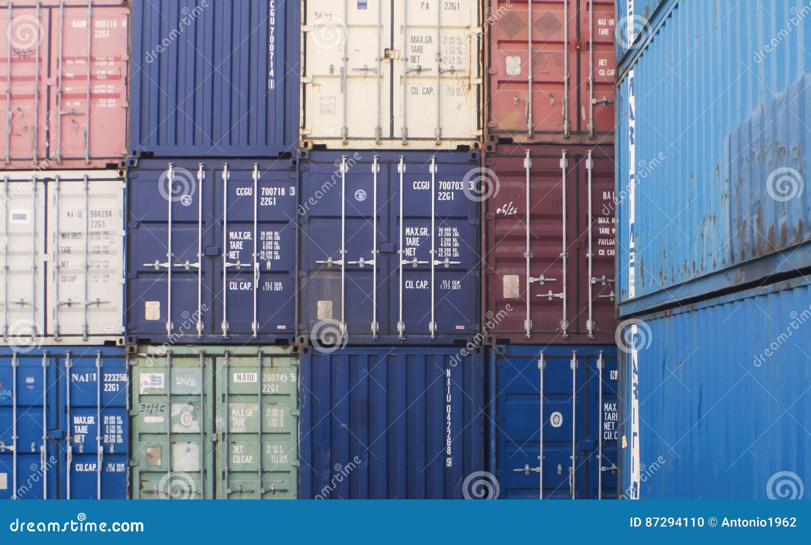 Group Cargo Containers editorial image. Image of distribution - 87294110