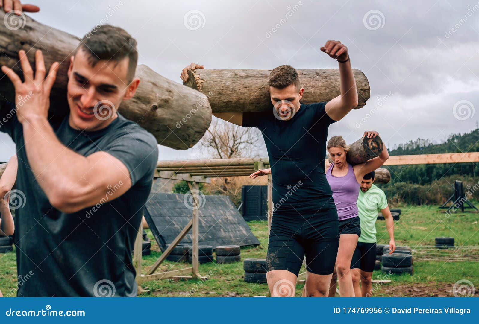 Group carrying trunks stock photo. Image of outdoors - 174769956