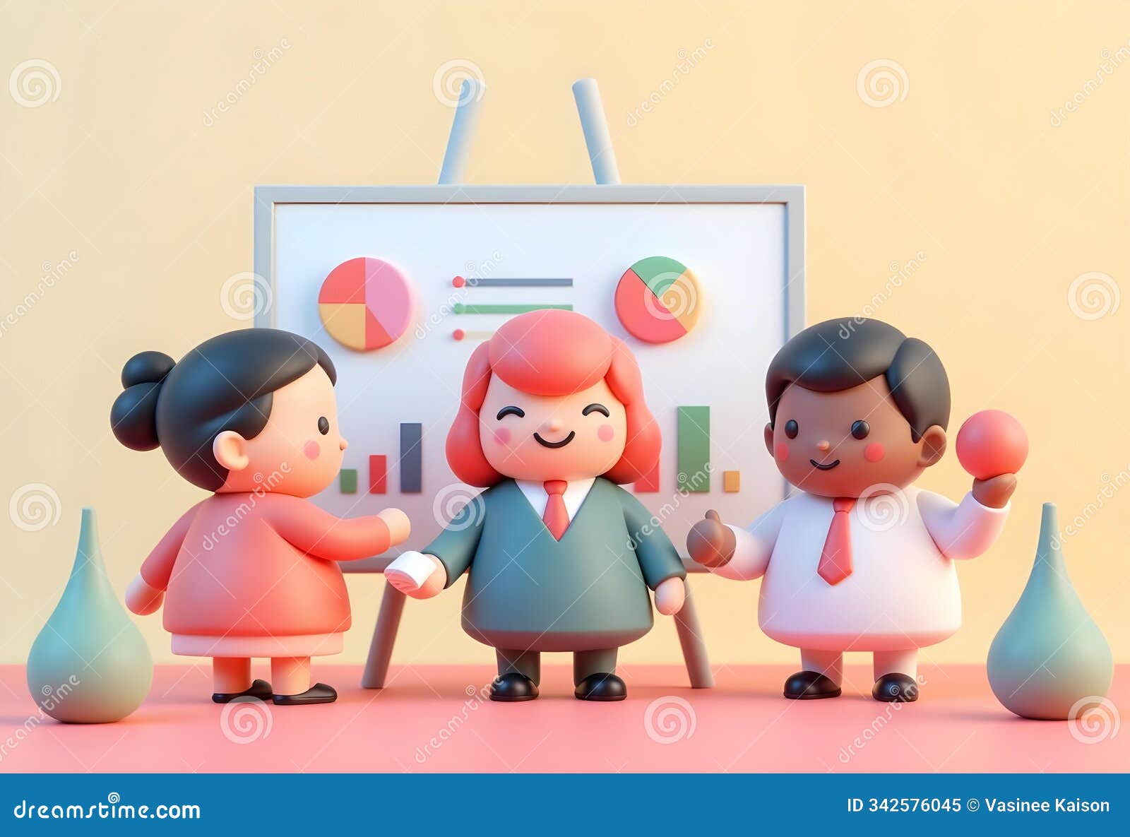 Group Of Cartoon Characters Representing Teamwork And Collaboration In ...