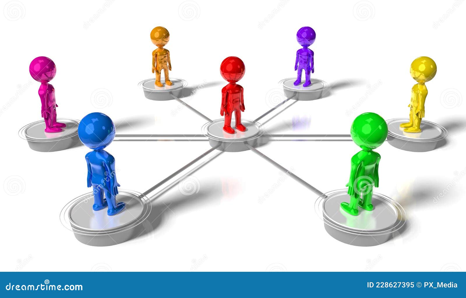 Group of Cartoon Characters - Social Networking Concept Stock ...