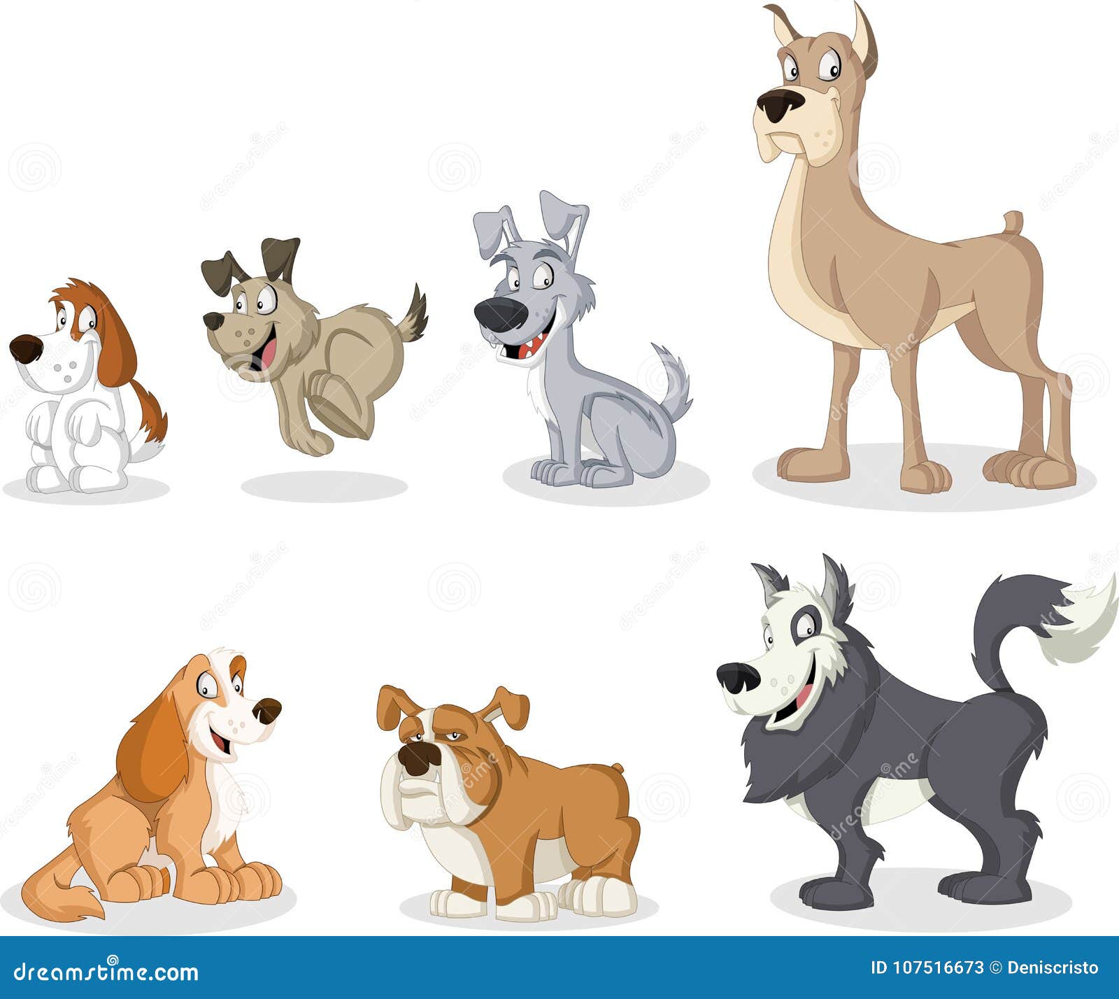 Cartoon Dogs Vector Illustration | CartoonDealer.com #100362404