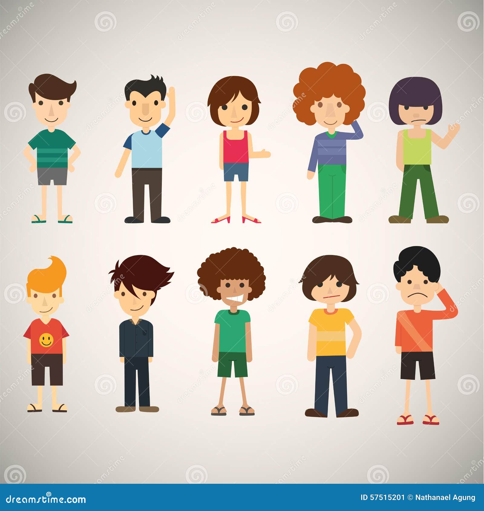 Group cartoon people stock vector. Illustration of emotion - 57515201