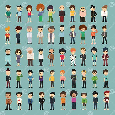 Group cartoon people stock vector. Illustration of people - 42052420