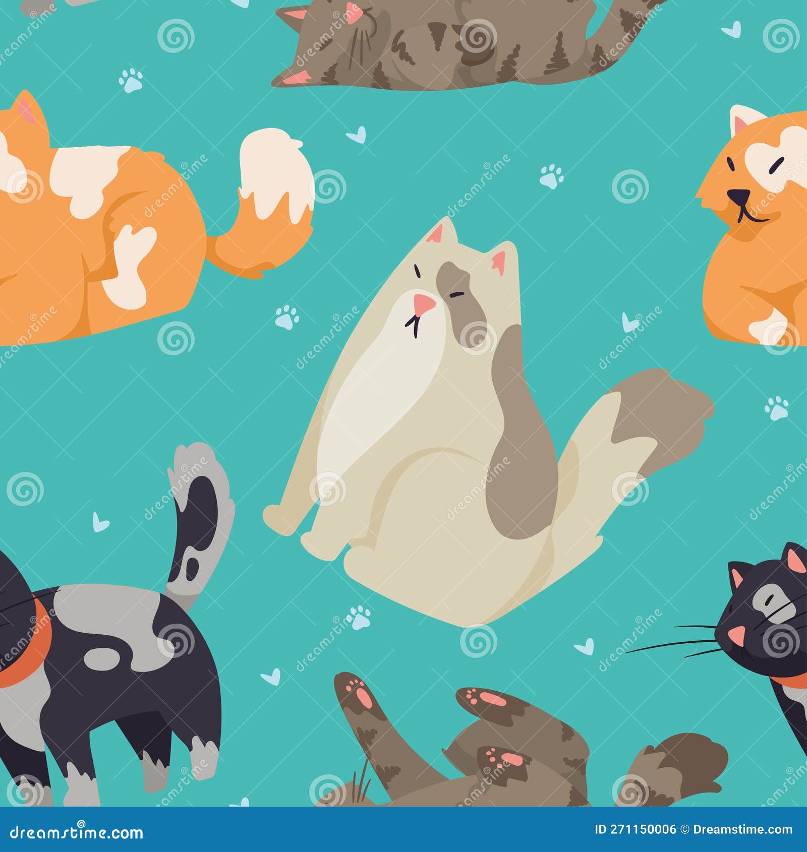 Group of cats pattern stock vector. Illustration of feline - 271150006 Group of cats pattern stock vector. Illustration of feline - 271150006
