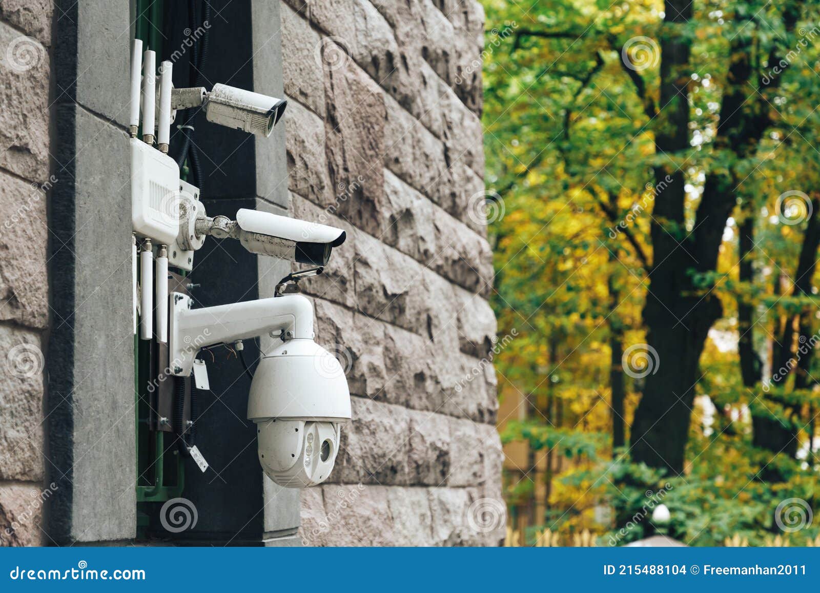 Group Cctv on the Facade of the Building is Directed in One Direction ...