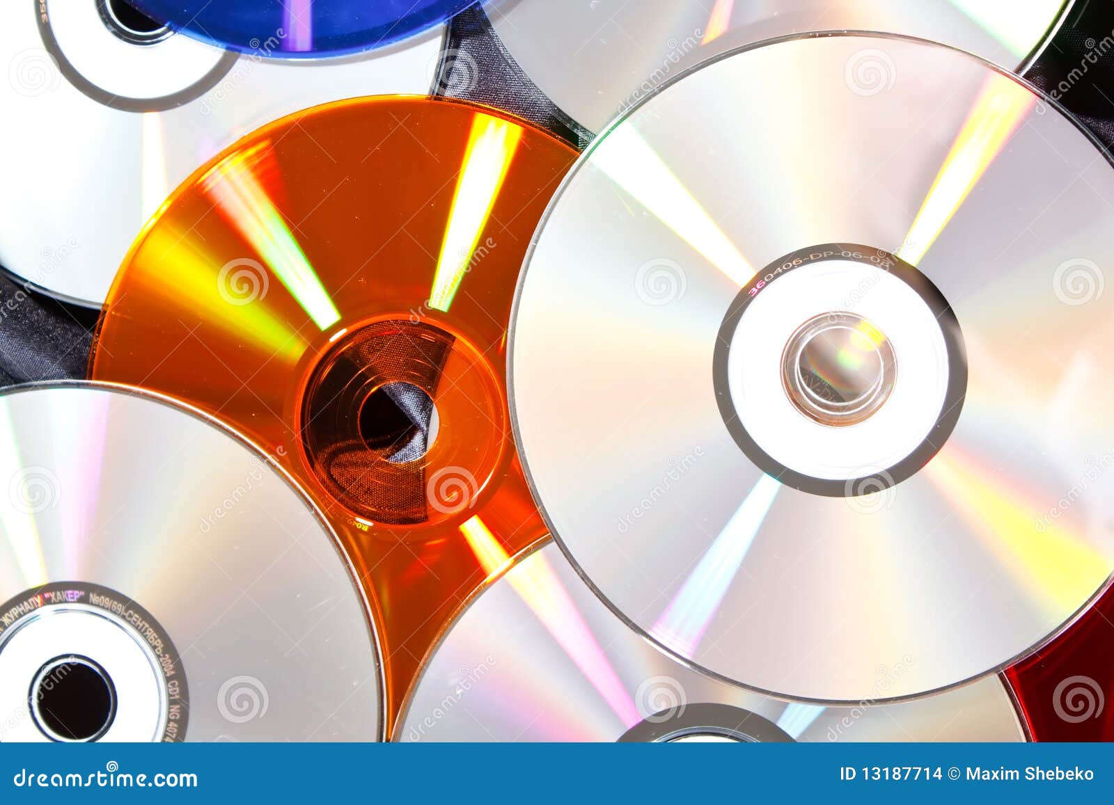 Group of CDs stock photo. Image of rainbow, data, color - 13187714