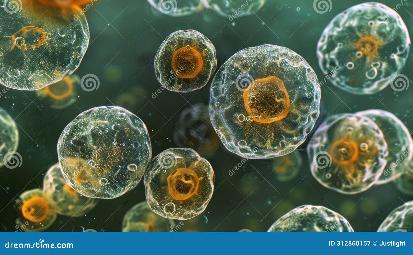 A Group of Cells Displaying a Wide Range of Shapes and Sizes Showcasing ...