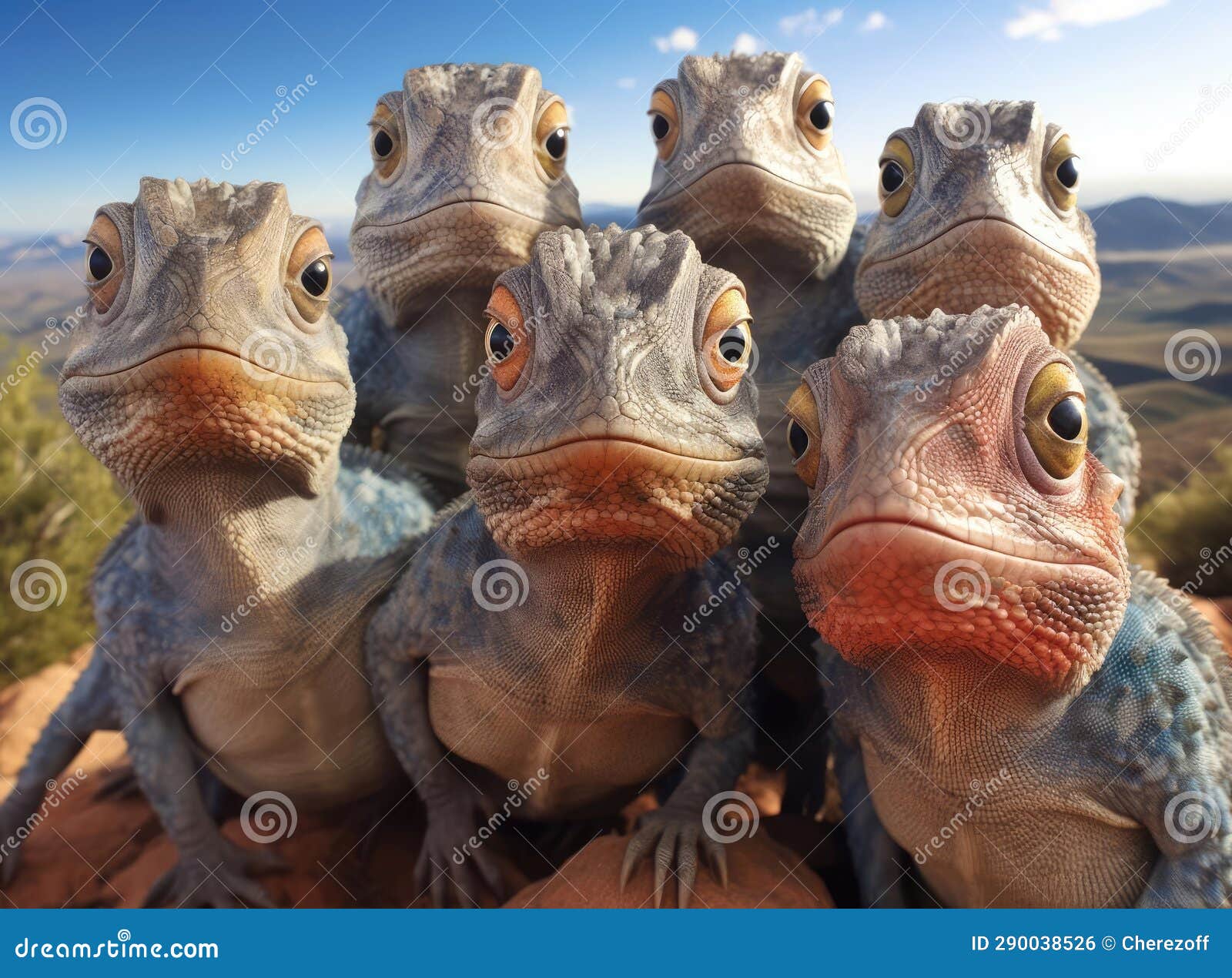 A group of chameleons stock photo. Image of mammal, nature - 290038526