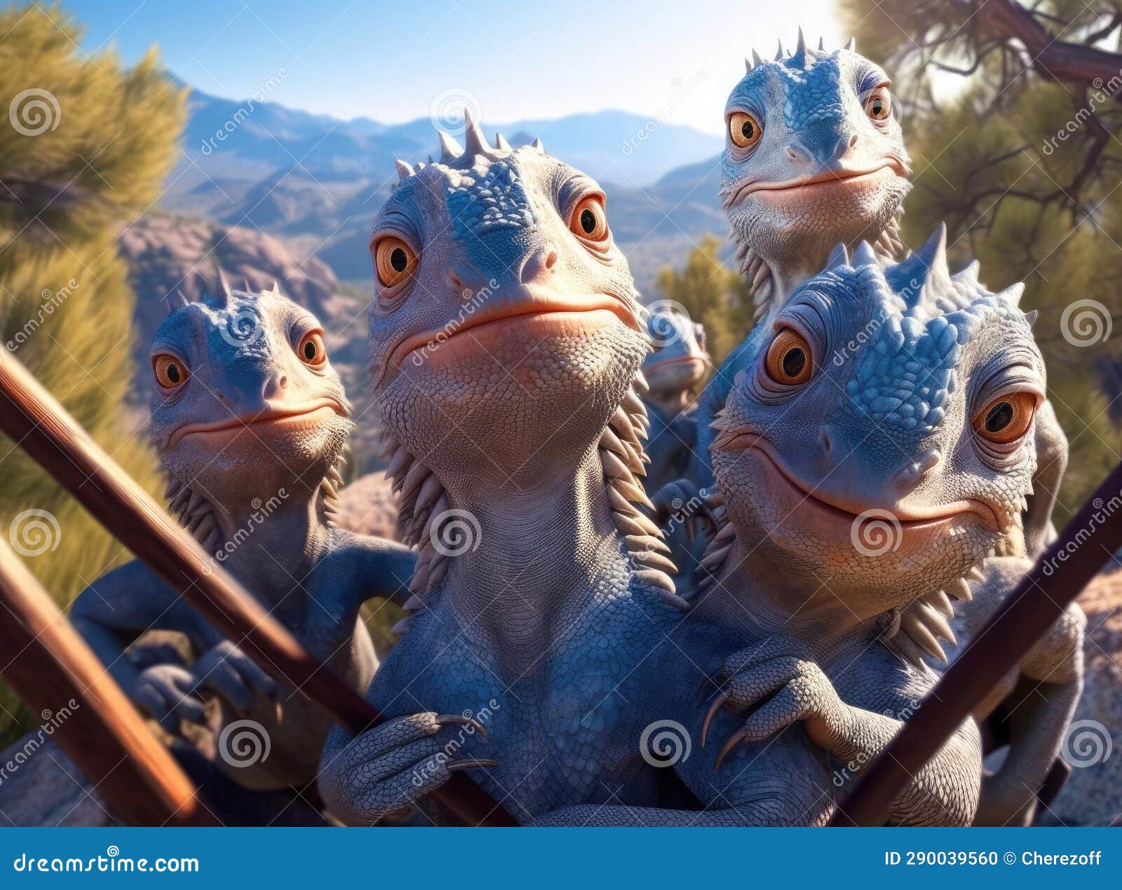 A group of chameleons stock photo. Image of advertising - 290039560