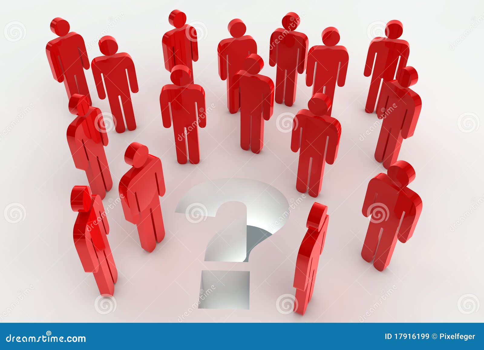 Group of Characters with Question Mark Stock Illustration ...