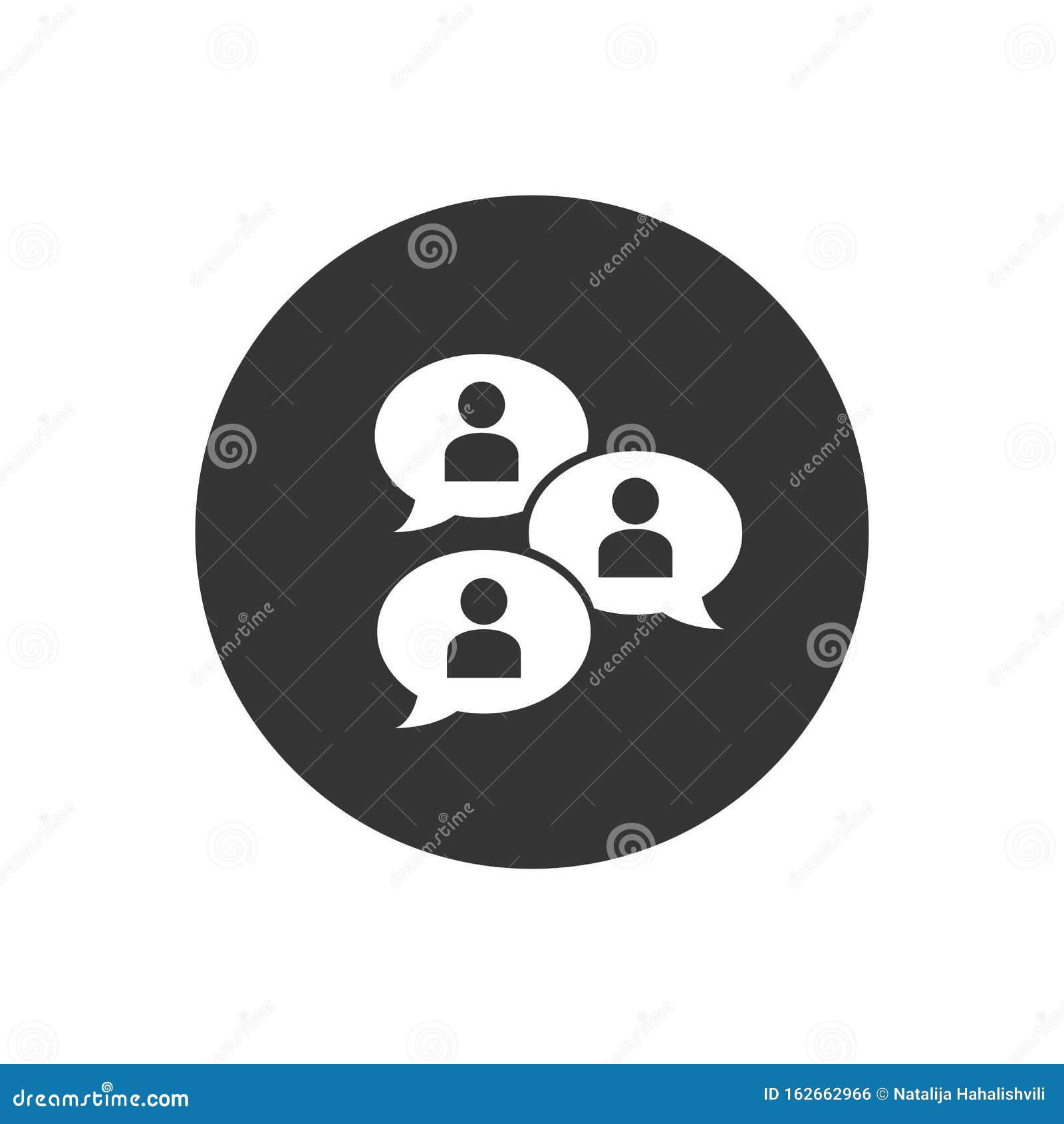 Group Chat Bubbles or Forum Discussion with Multiple People Chatting ...