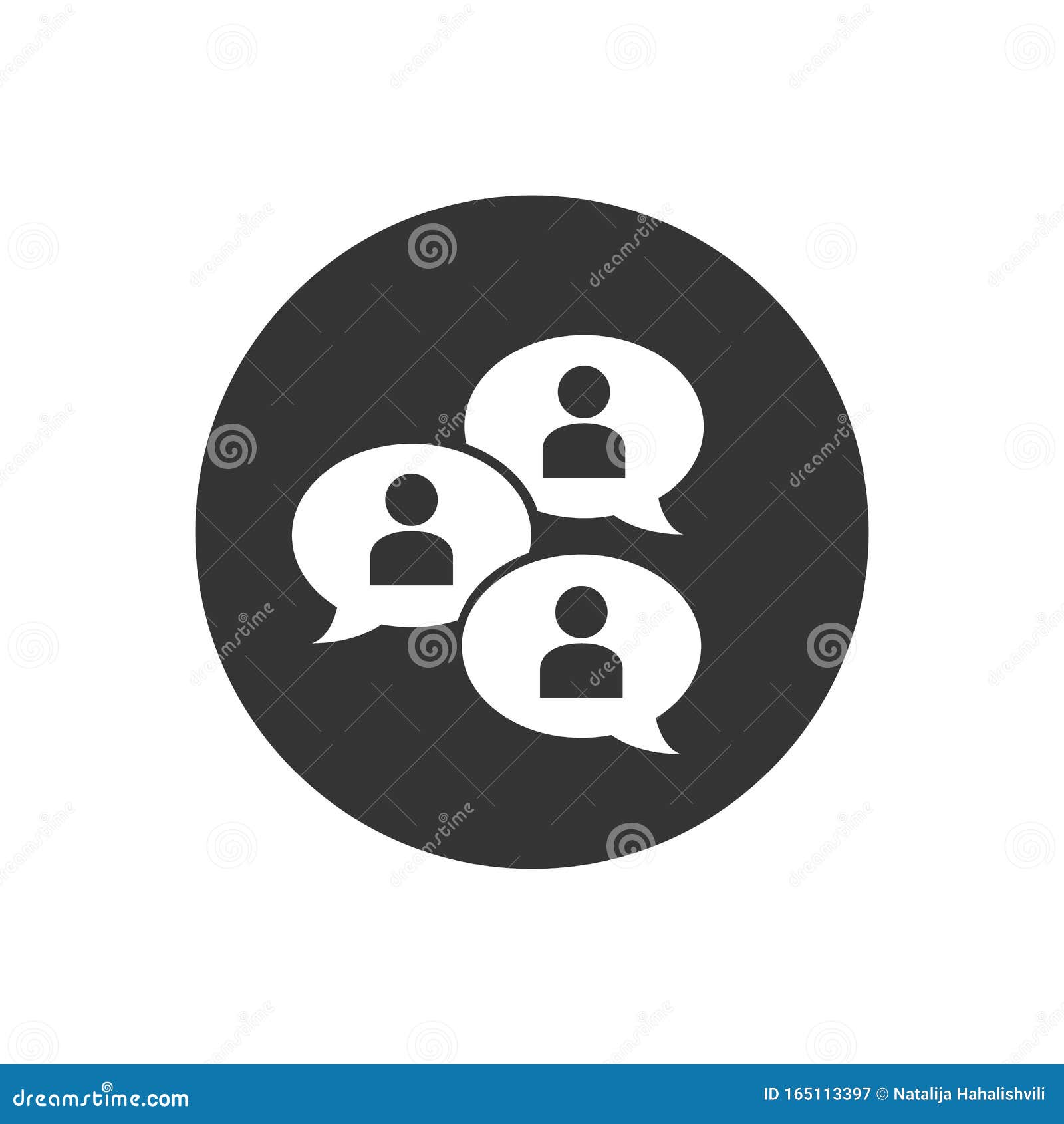 Group Chat Bubbles or Forum Discussion with Multiple People Chatting ...