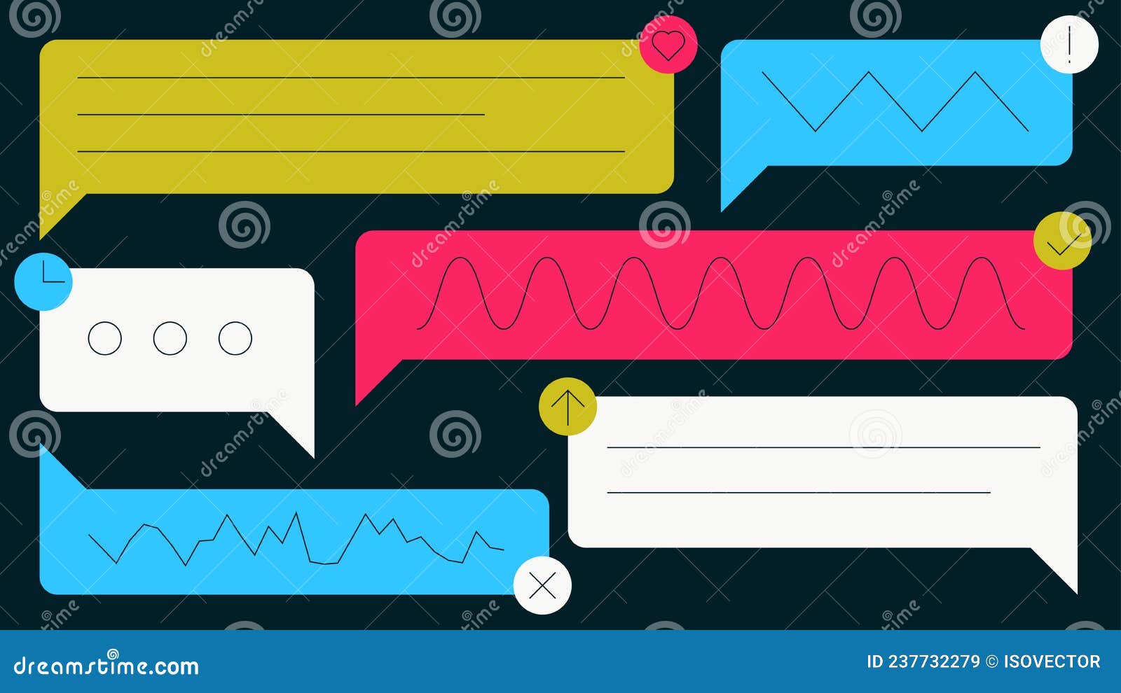 Group Chat Concept Illustration Stock Vector - Illustration of internet ...