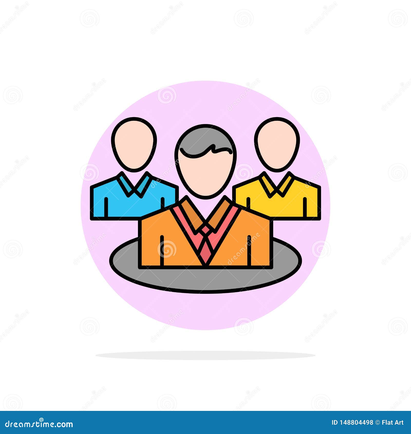 Group, Chat, Gossip, Conversation Abstract Circle Background Flat Color ...