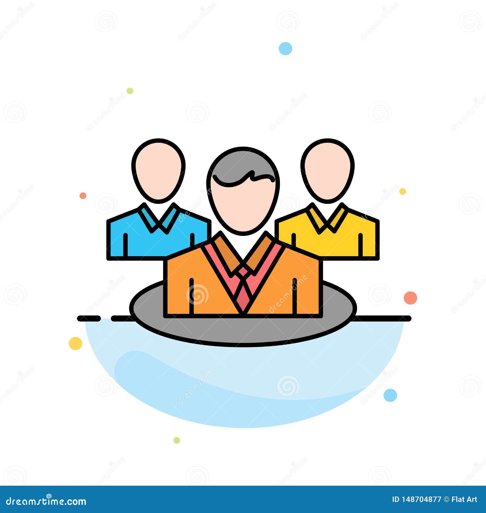 Group, Chat, Gossip, Conversation Abstract Flat Color Icon Template ...
