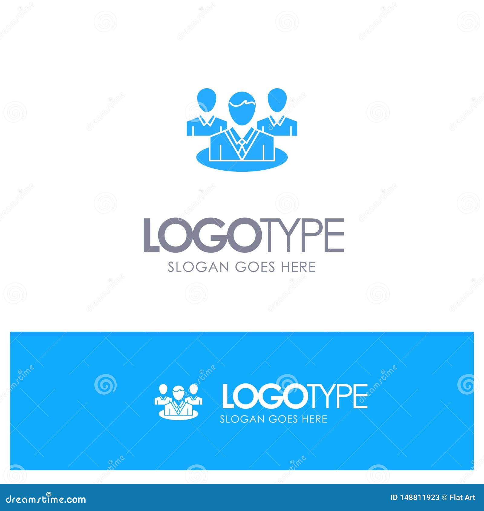 Group, Chat, Gossip, Conversation Blue Solid Logo with Place for ...