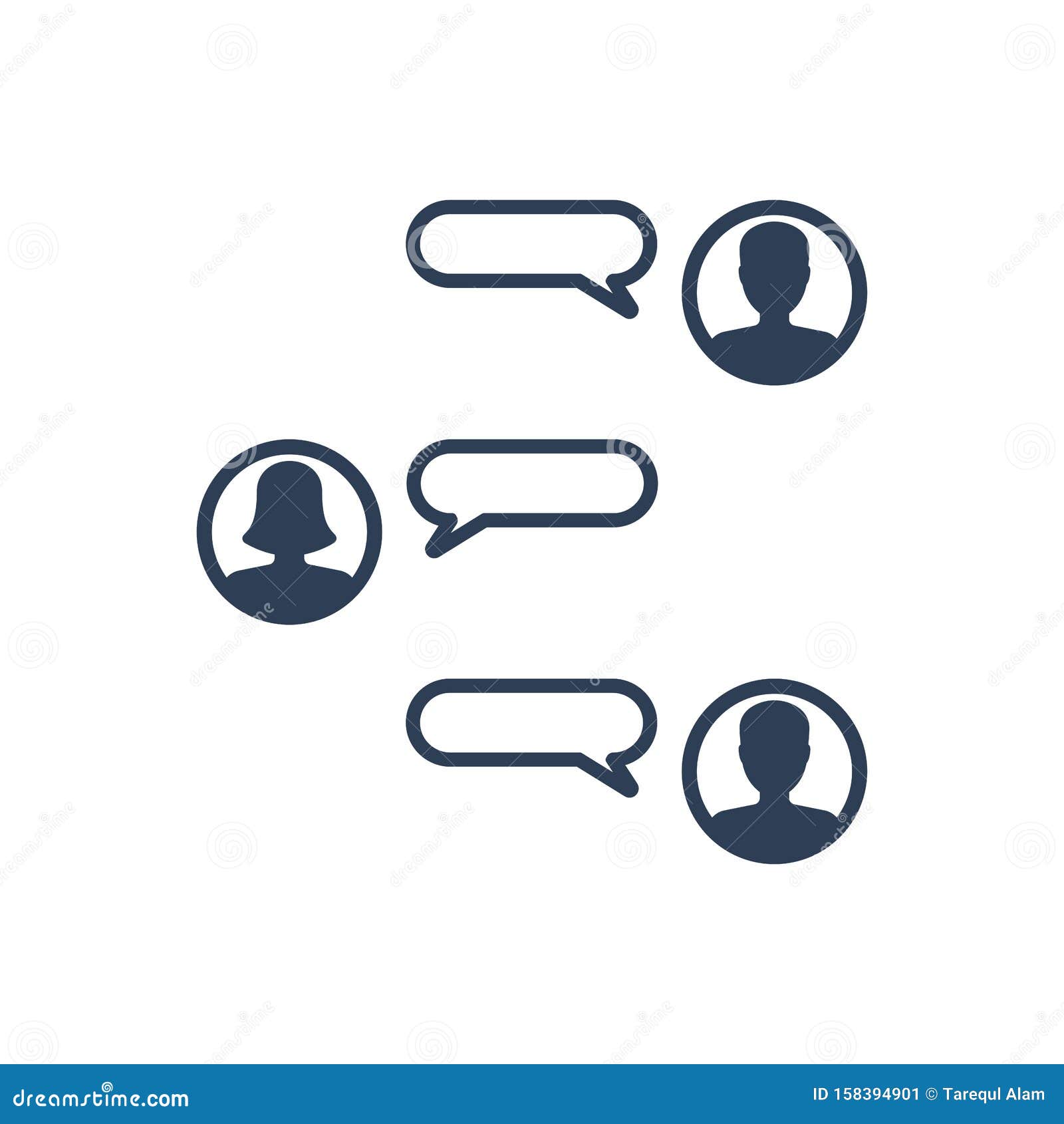 Group Chat Icon stock illustration. Illustration of social - 158394901
