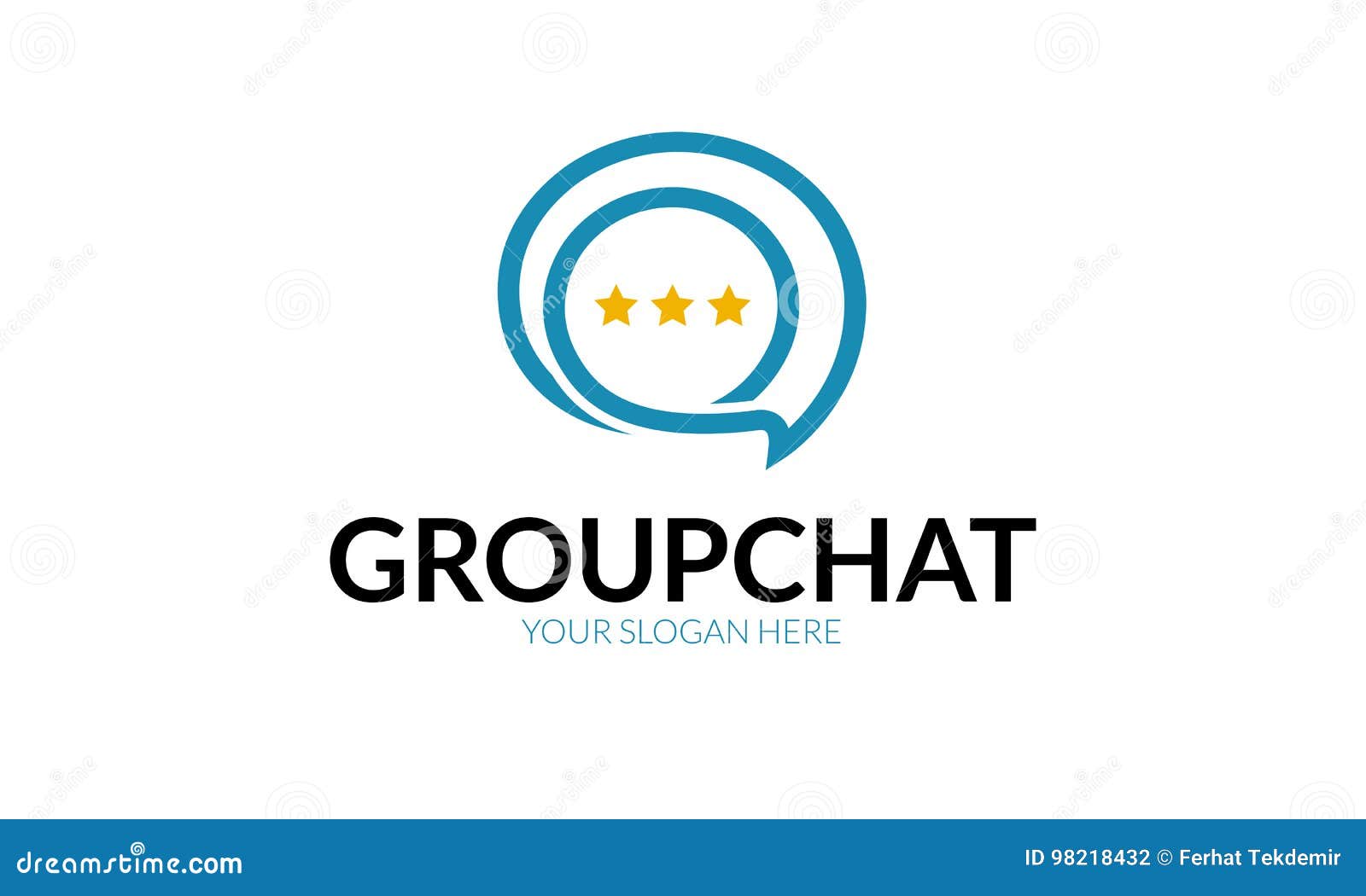 Group Chat Logo stock vector. Illustration of bubbles - 98218432