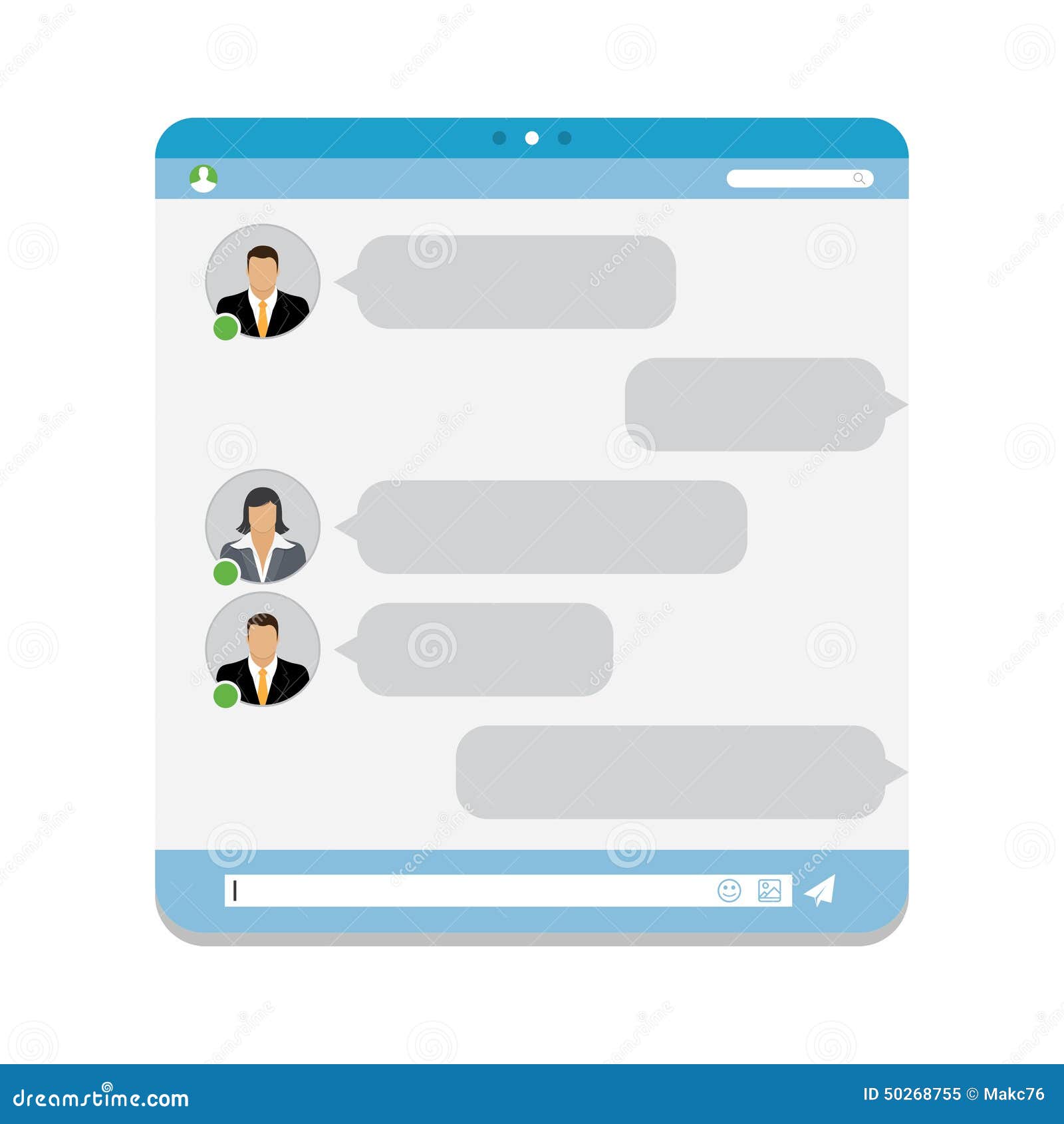 Group Chat stock vector. Illustration of business, icons - 50268755