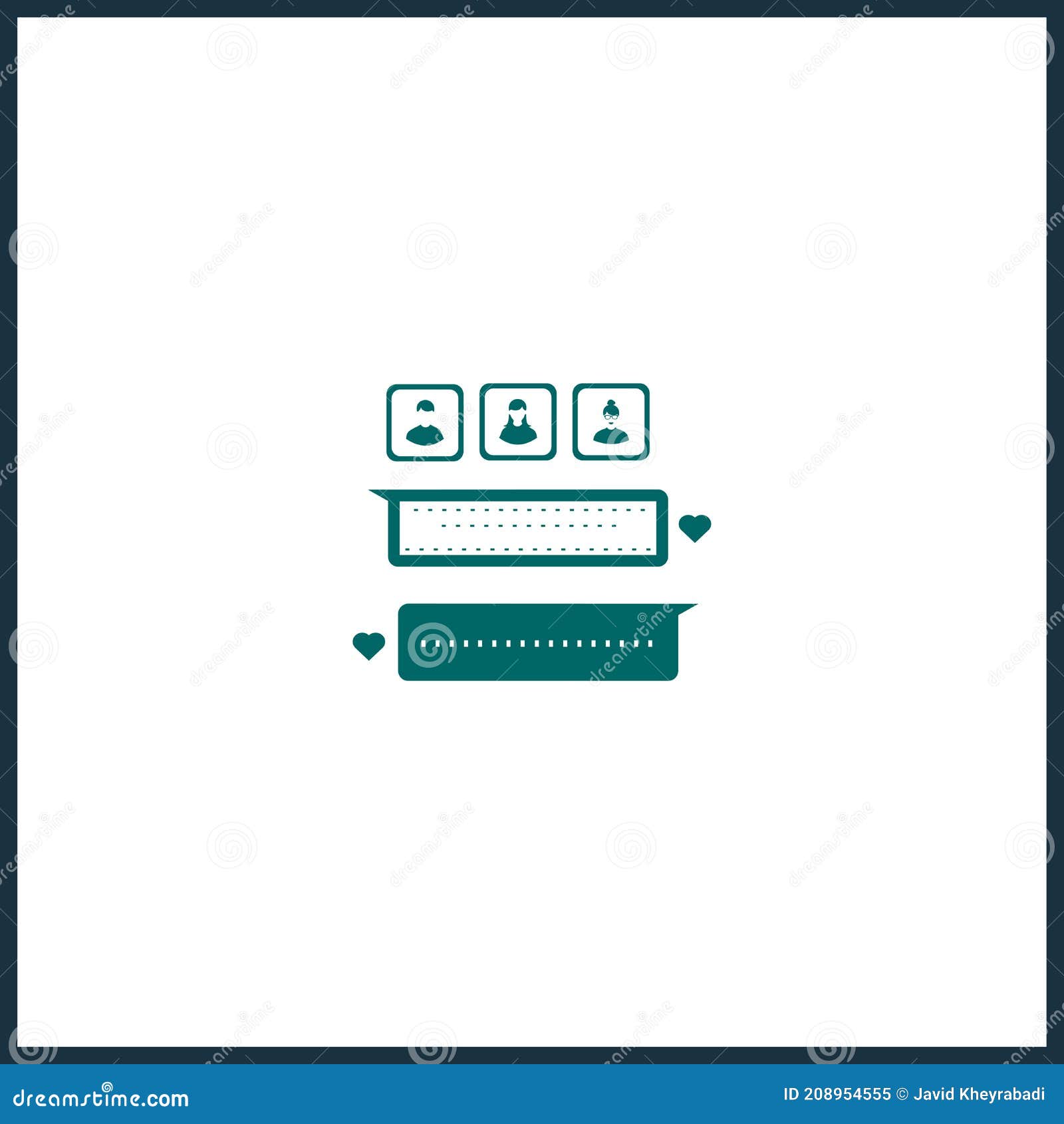 Group Chat Vector Icon Chat Simple Icon Stock Vector - Illustration of ...