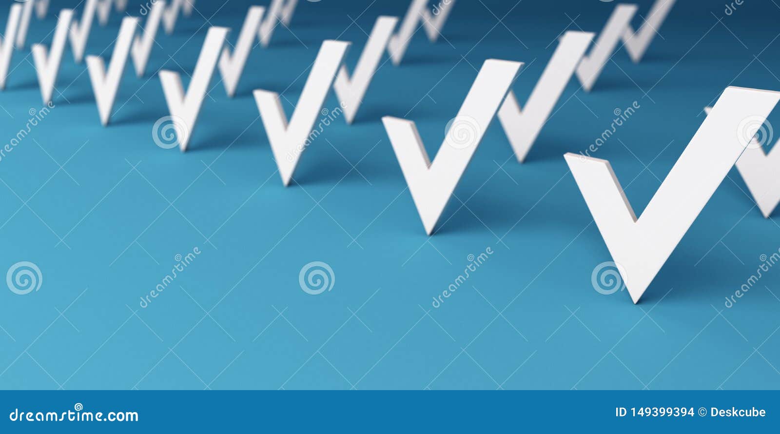 Check Marks Group. 3D Render Illustration Stock Illustration ...