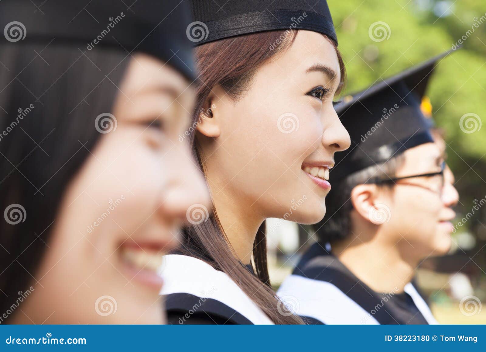 A Group Cheerful College Graduates at Graduation Stock Photo - Image of ...