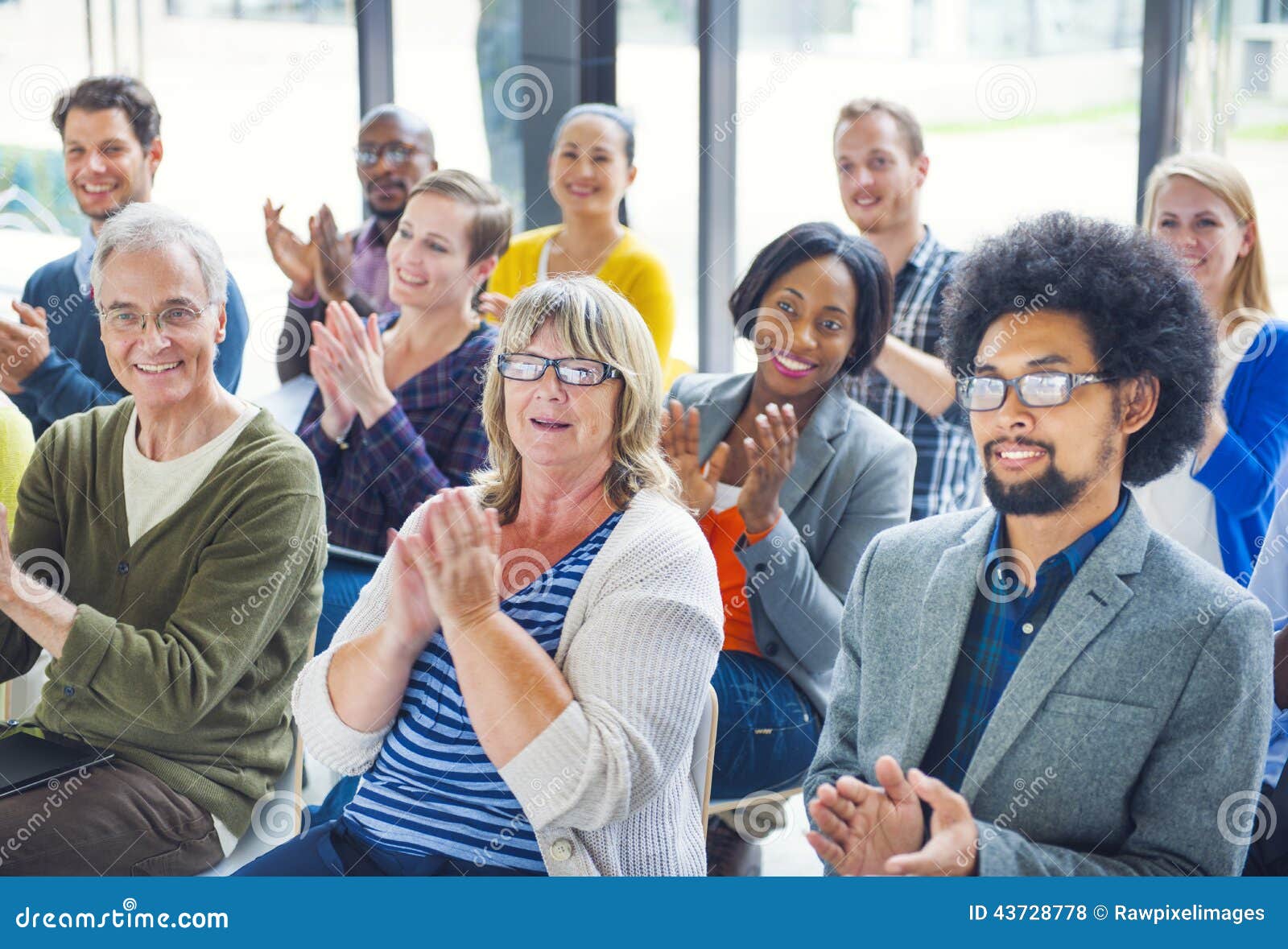 Group of Cheerful People Applauding with Gladness Stock Photo - Image ... Group of Cheerful People Applauding with Gladness Stock Photo - Image ...