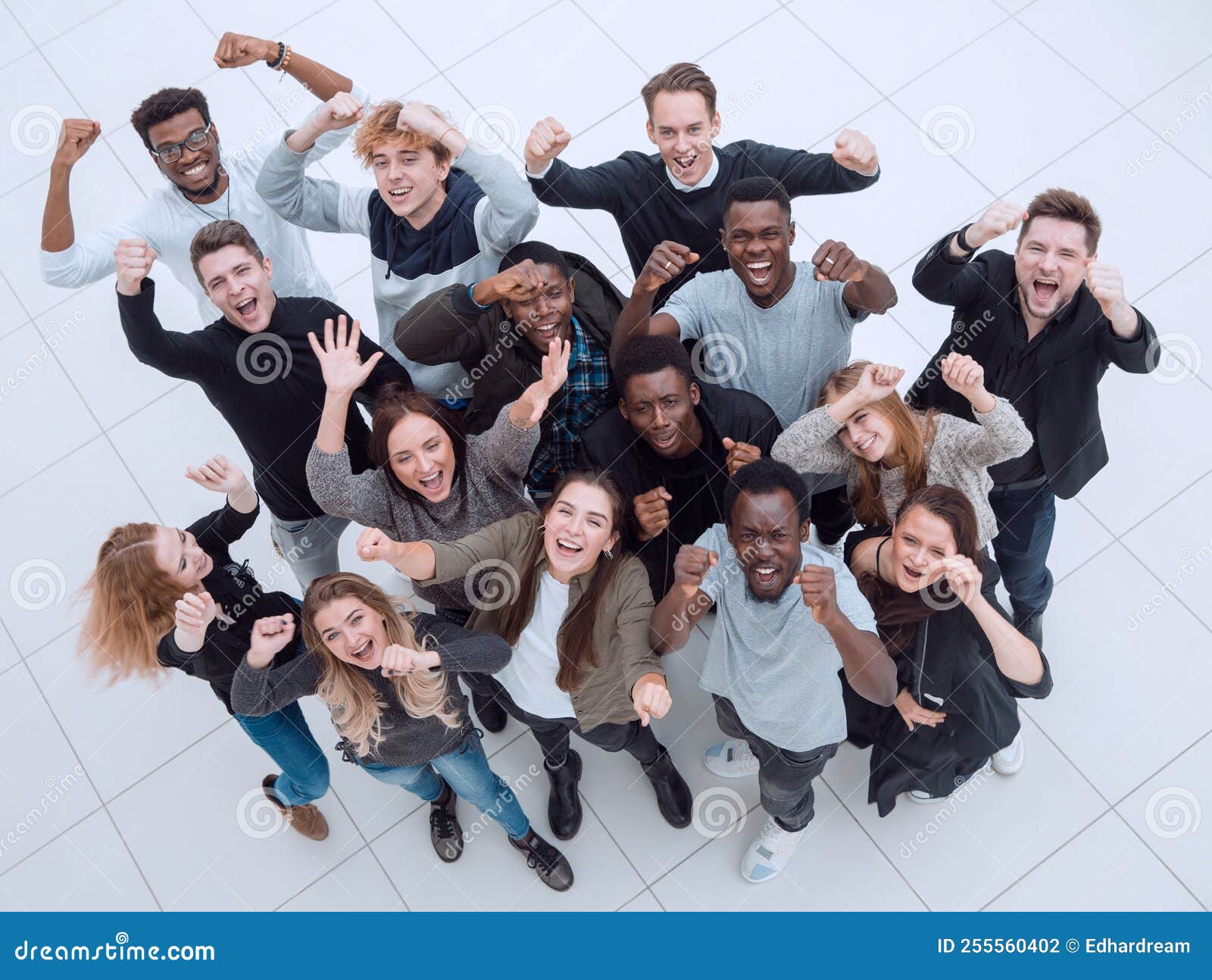 Group of Cheerful Young People Looking at the Camera. Stock Photo ...