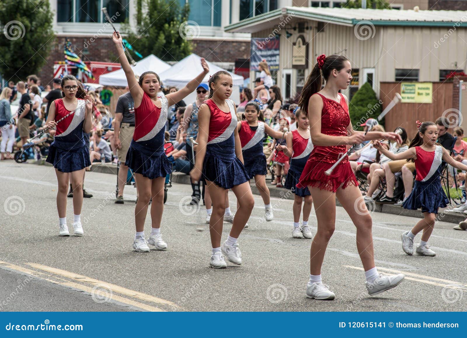 A Group of Cheerleaders on Display in a Parade Editorial Photo - Image ...