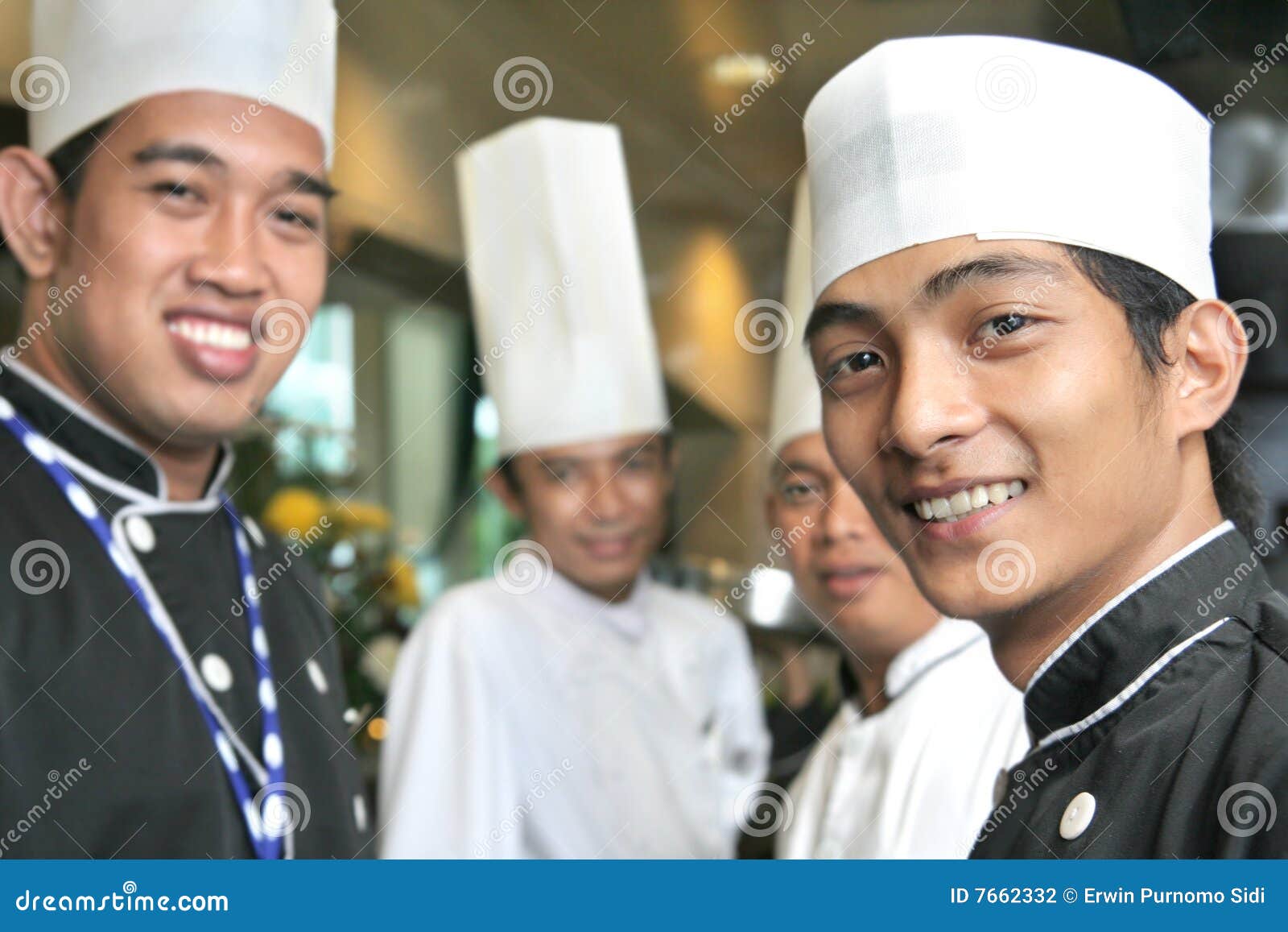 Group of chef smiling stock photo. Image of young, employee - 7662332