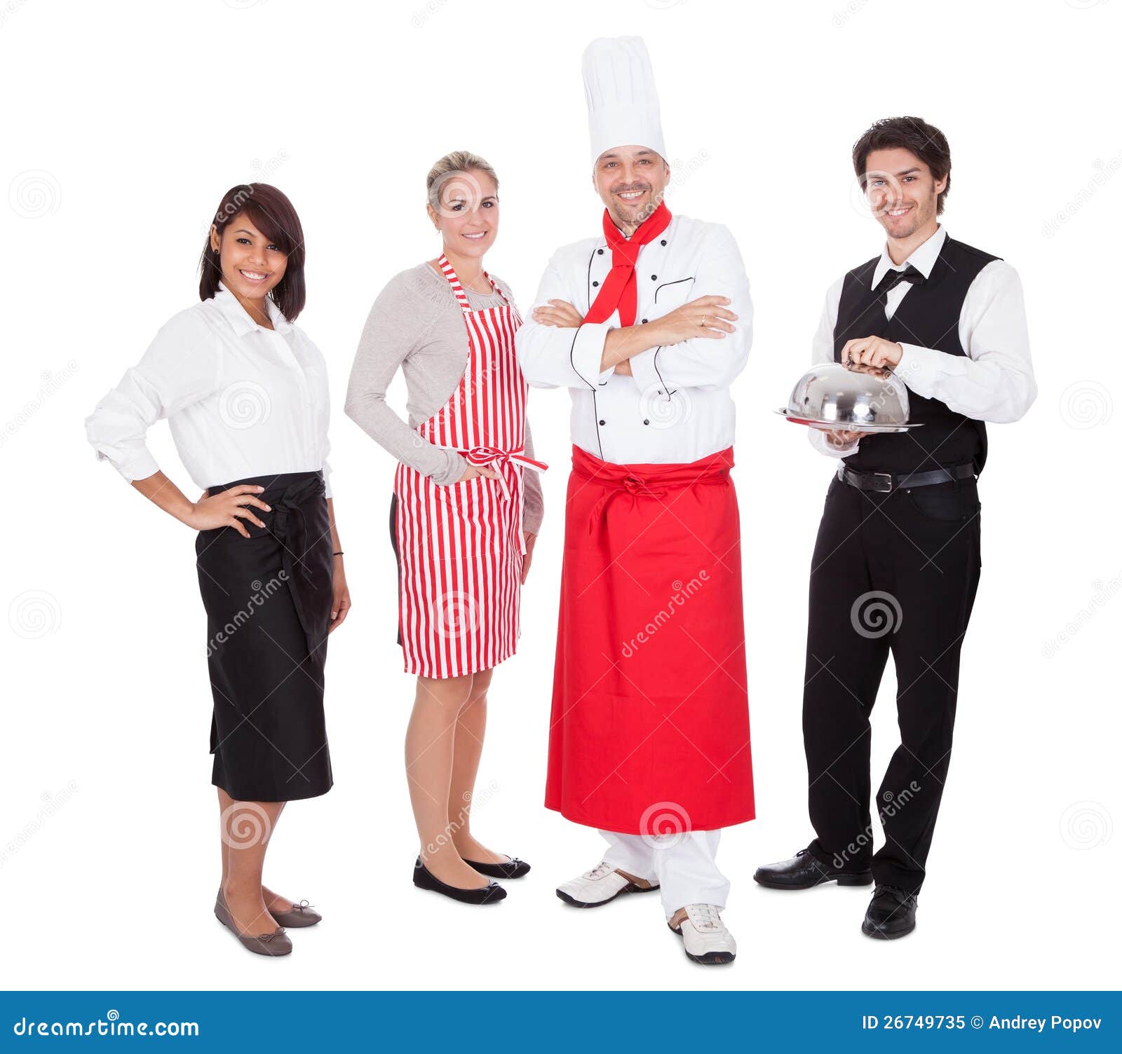 Group of chef and waiters stock image. Image of looking - 26749735