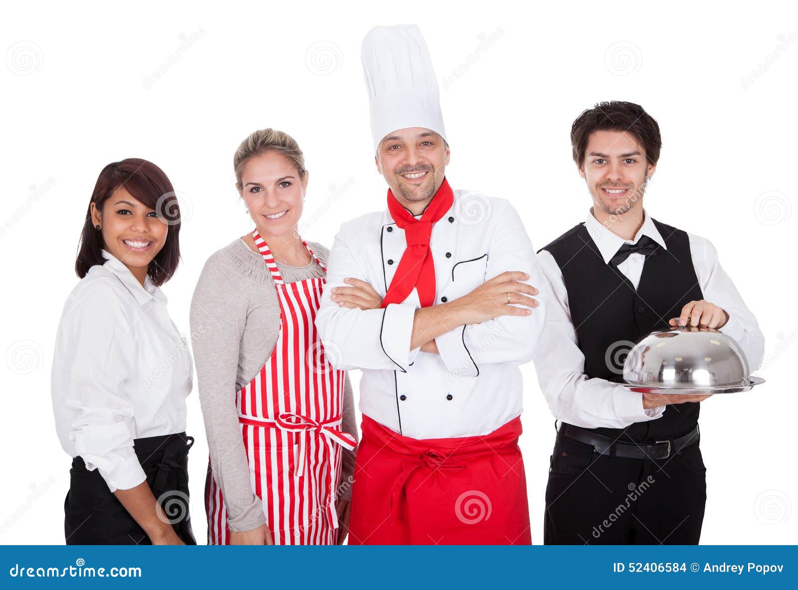 Group of chef and waiters stock photo. Image of occupation - 52406584
