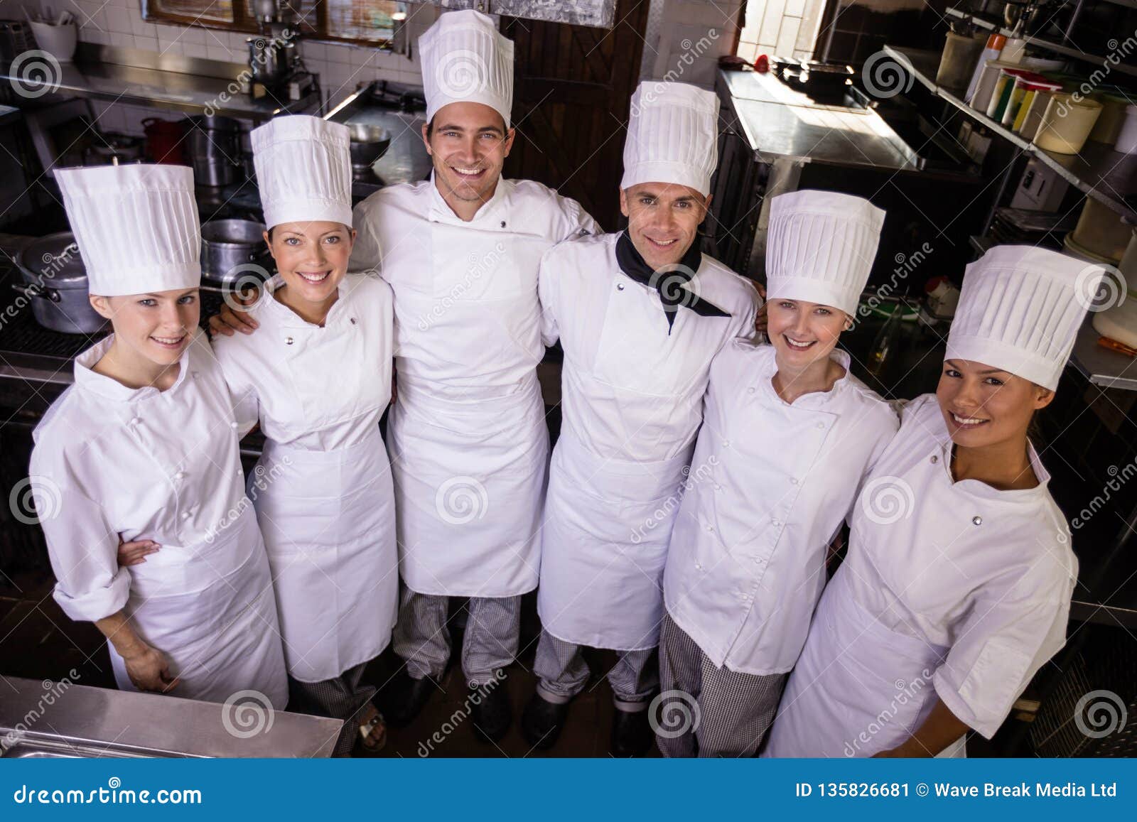 Group of Chefs Standing Together in Kitchen Stock Image - Image of ...