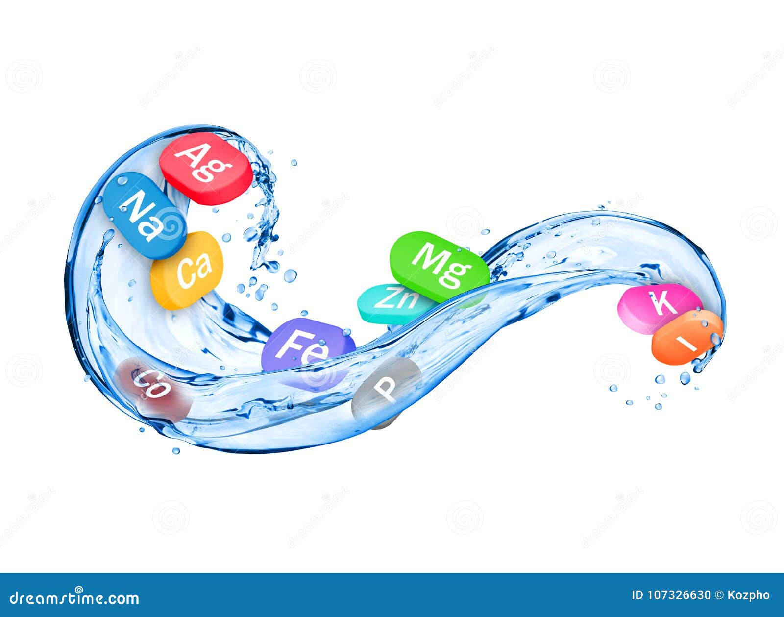 Group of Chemical Minerals and Microelements Stock Illustration ...