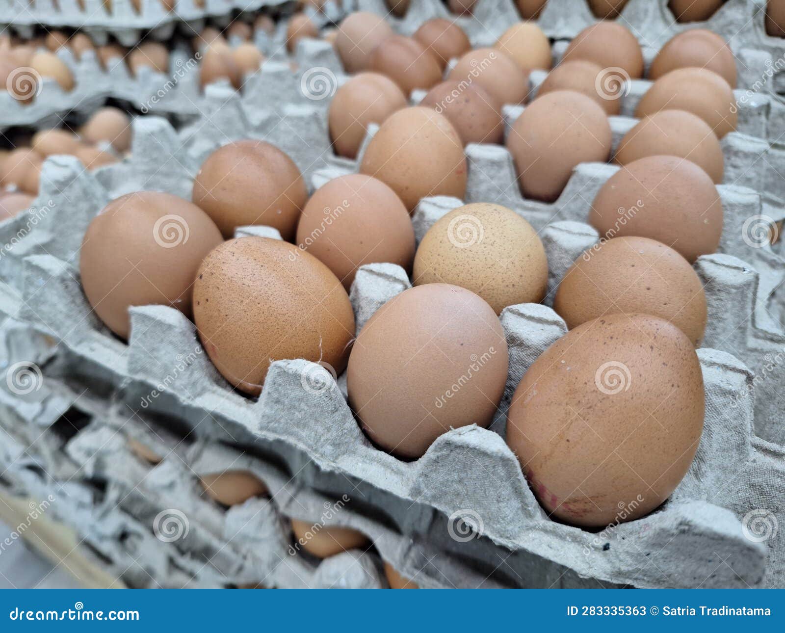 Group of Chicken Eggs on Display at Asian Local Market Stock Image ...