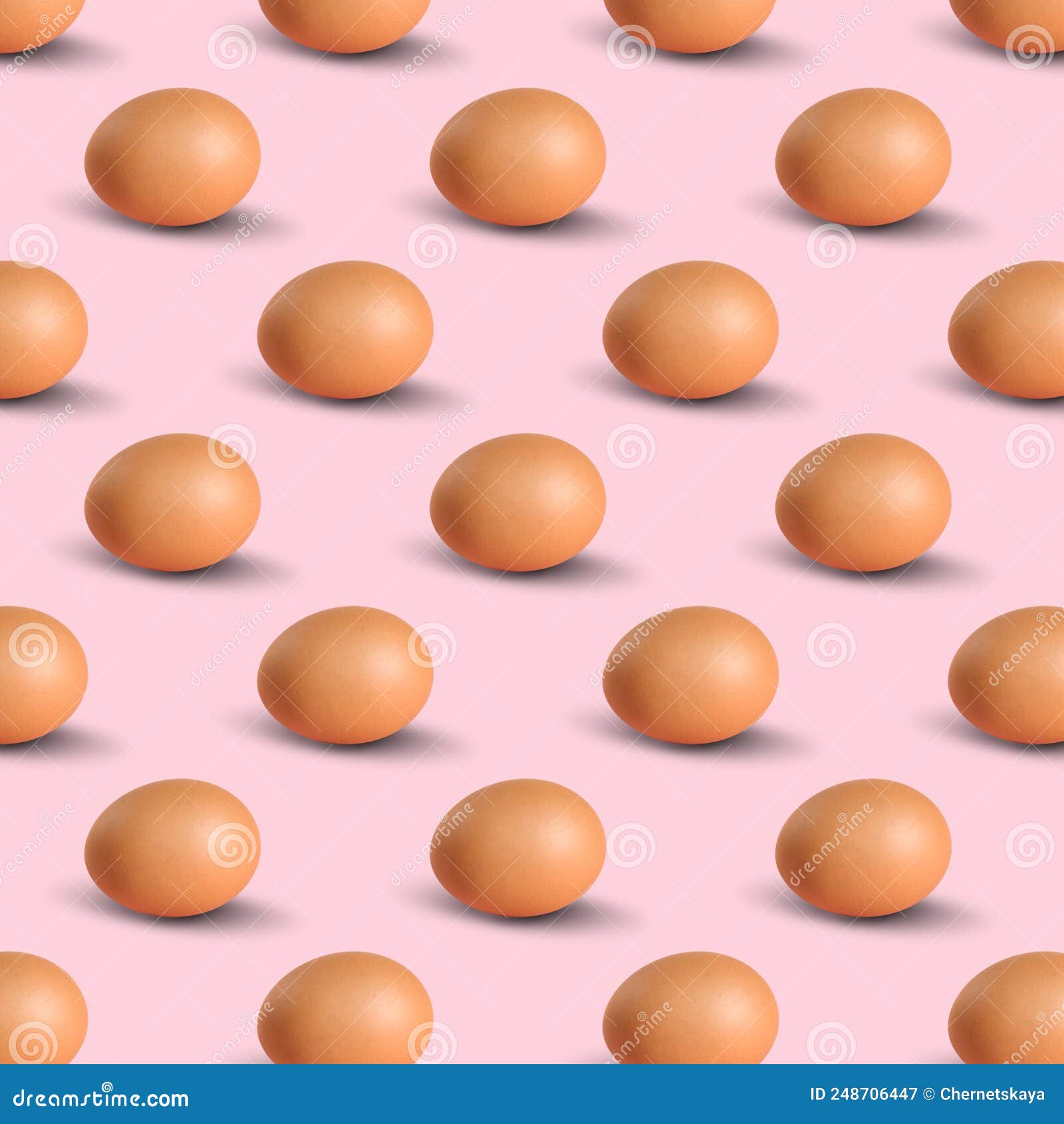 Group of Chicken Eggs on Pink Background. Seamless Pattern Design Stock ...
