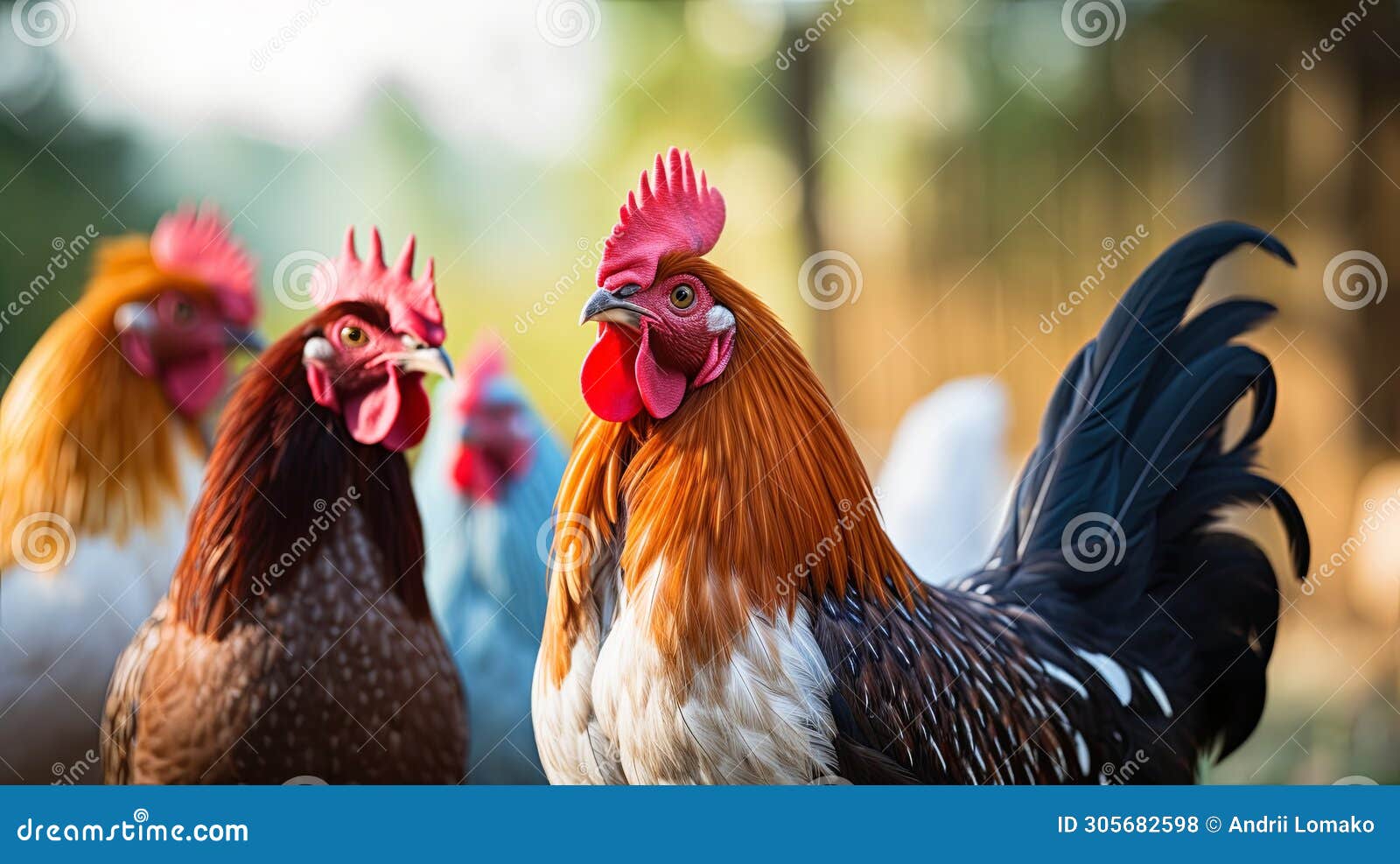 Group of Chickens Standing Together Stock Photo - Image of chickens ...