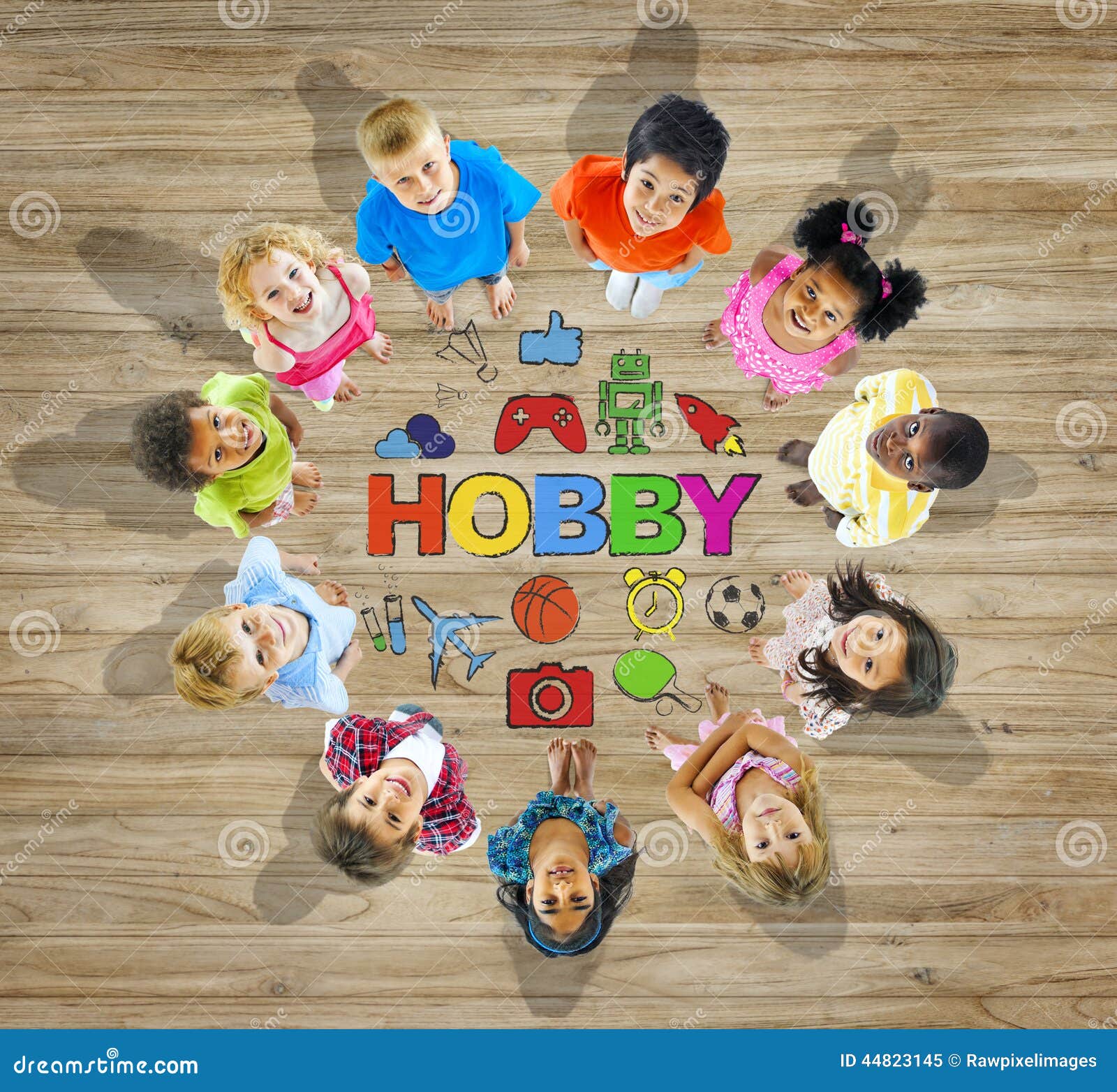 Group of Children with Different Activities Stock Image - Image of game ...