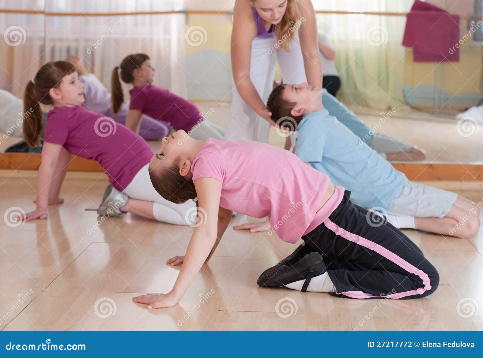 Group of Children Engaged in Physical Training. Stock Photo - Image of ...