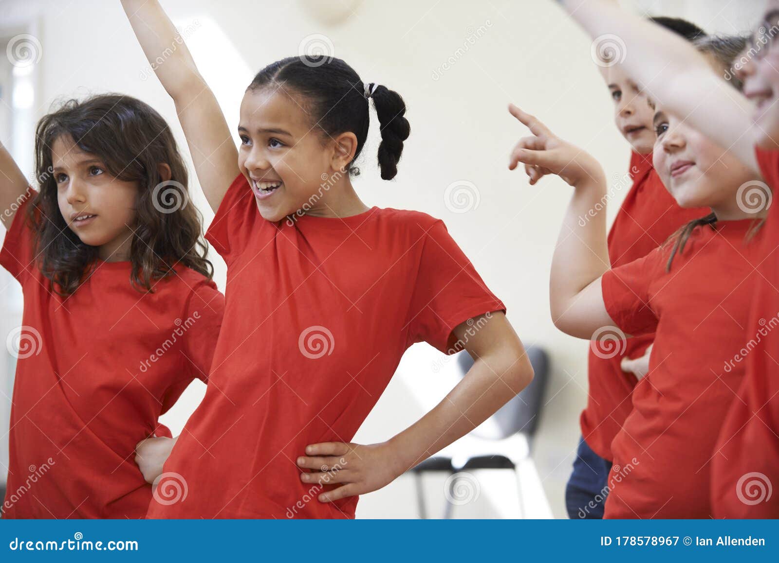 Group of Children Enjoying Dance Class Together Stock Image - Image of ...