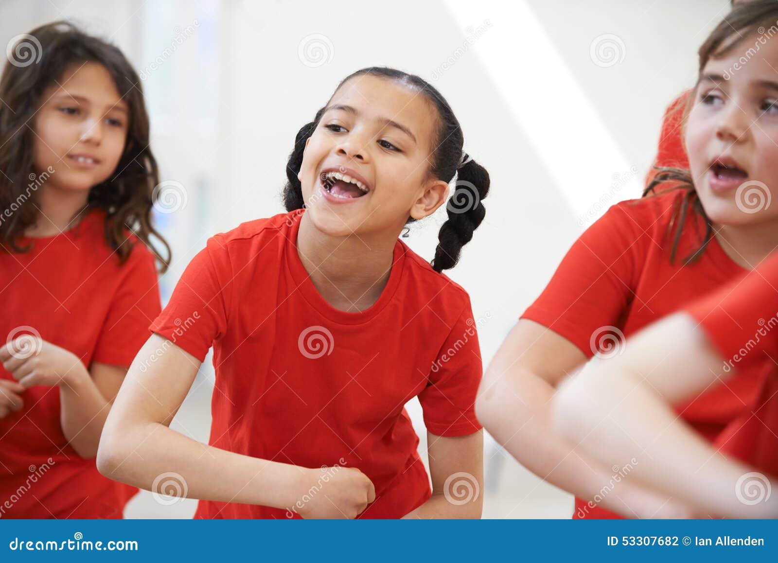 Group of Children Enjoying Dance Class Together Stock Photo - Image of ...