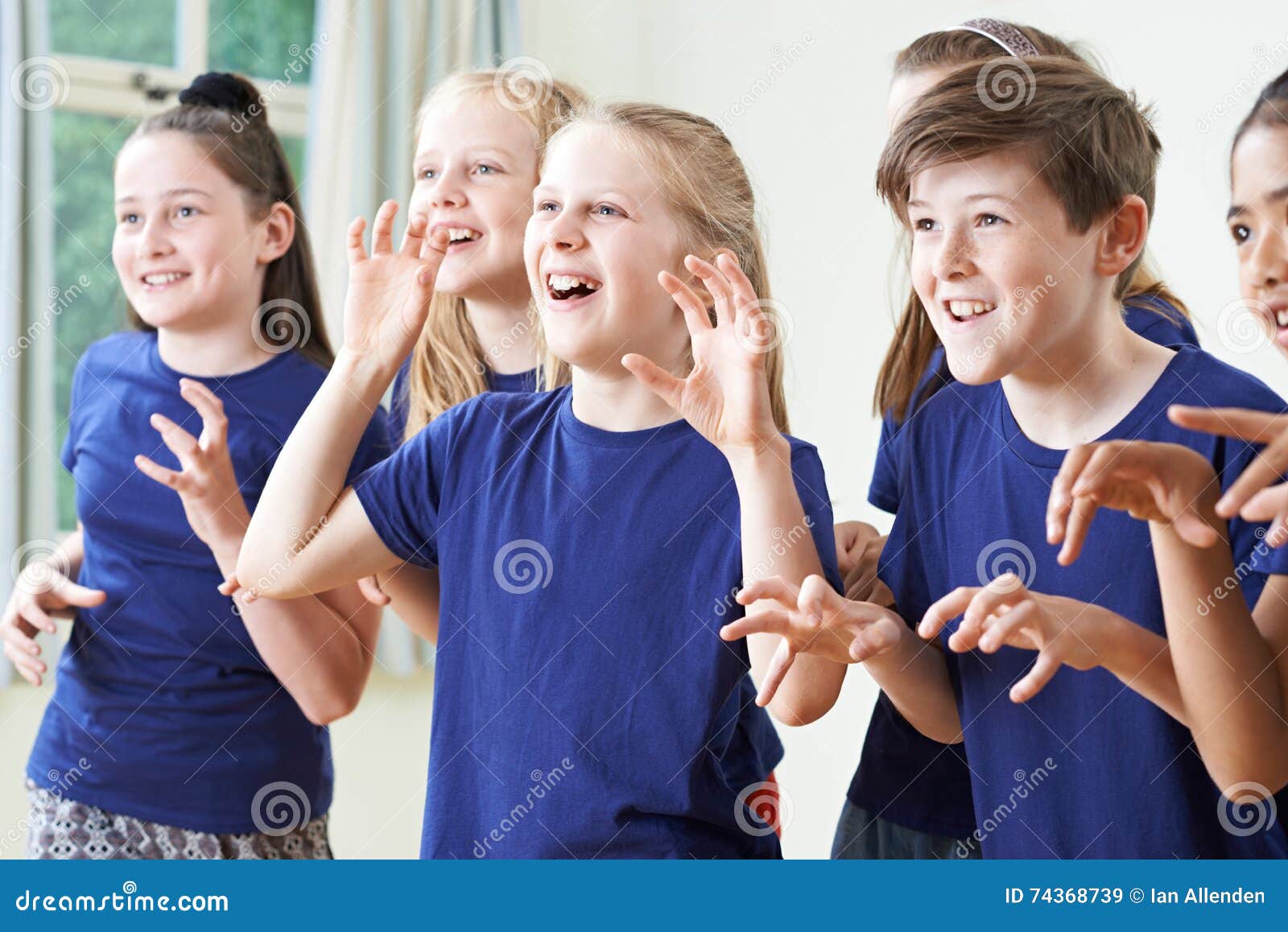 Group of Children Enjoying Drama Class Together Stock Image - Image of ...